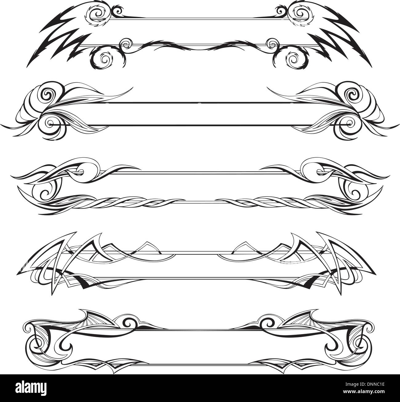 Vector set of slim decorative panels Stock Vector Image & Art - Alamy