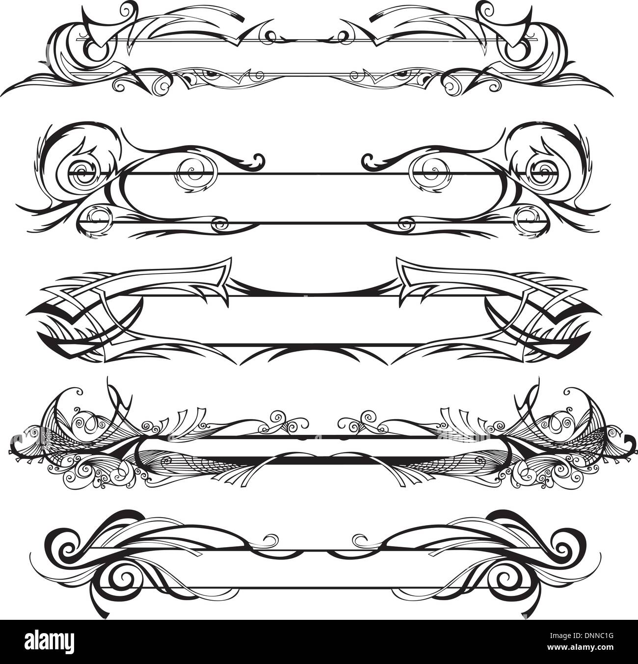 Vector set of slim decorative panels Stock Vector Image & Art - Alamy