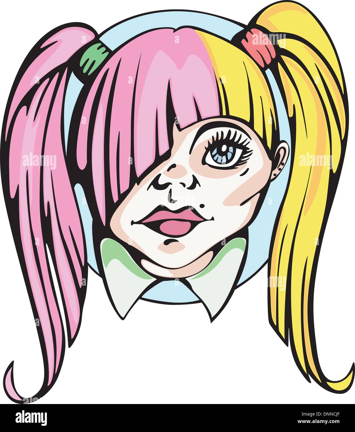 Pigtails Stock Vector Images - Alamy