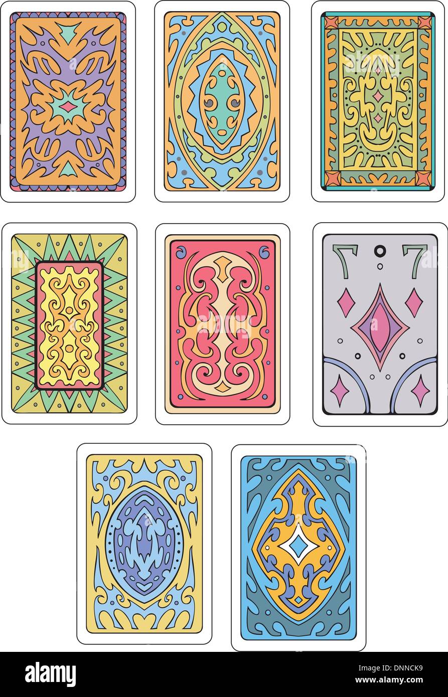 Playing card back designs Stock Vector Images - Alamy