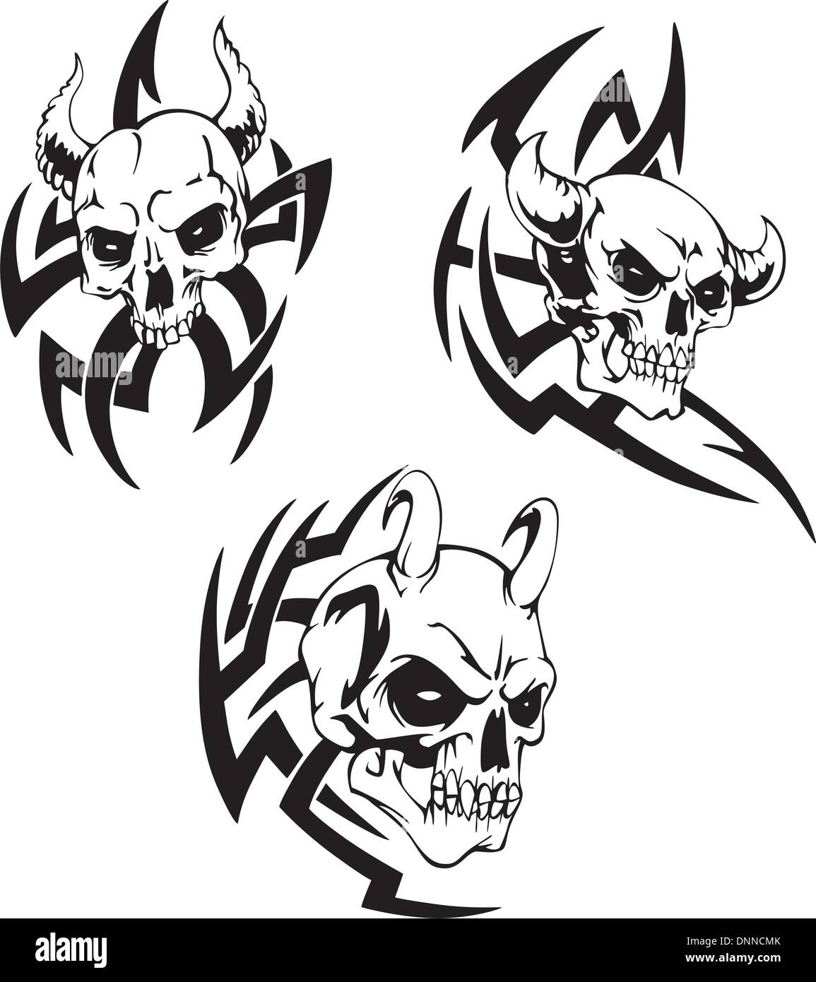 Tattoo Tribal Skull Devil