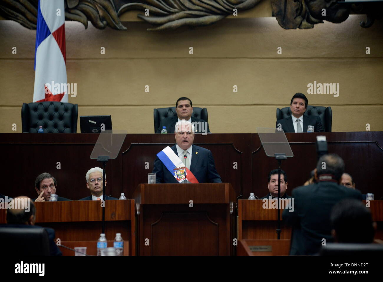 Panama City, Panama. 2nd Jan, 2014. Panama's President Ricardo ...