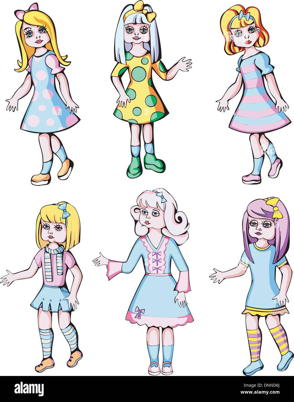 Dolls color Stock Vector Images - Alamy