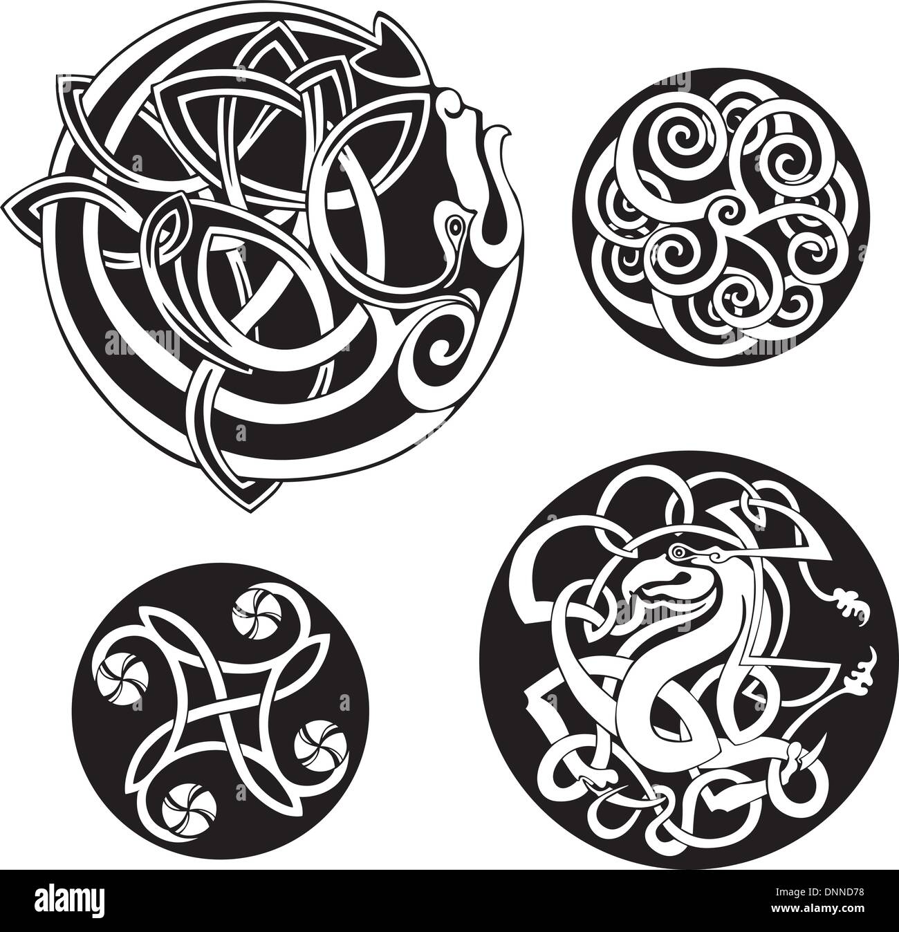 Round Celtic Knots. Vector Set Stock Vector Image & Art - Alamy