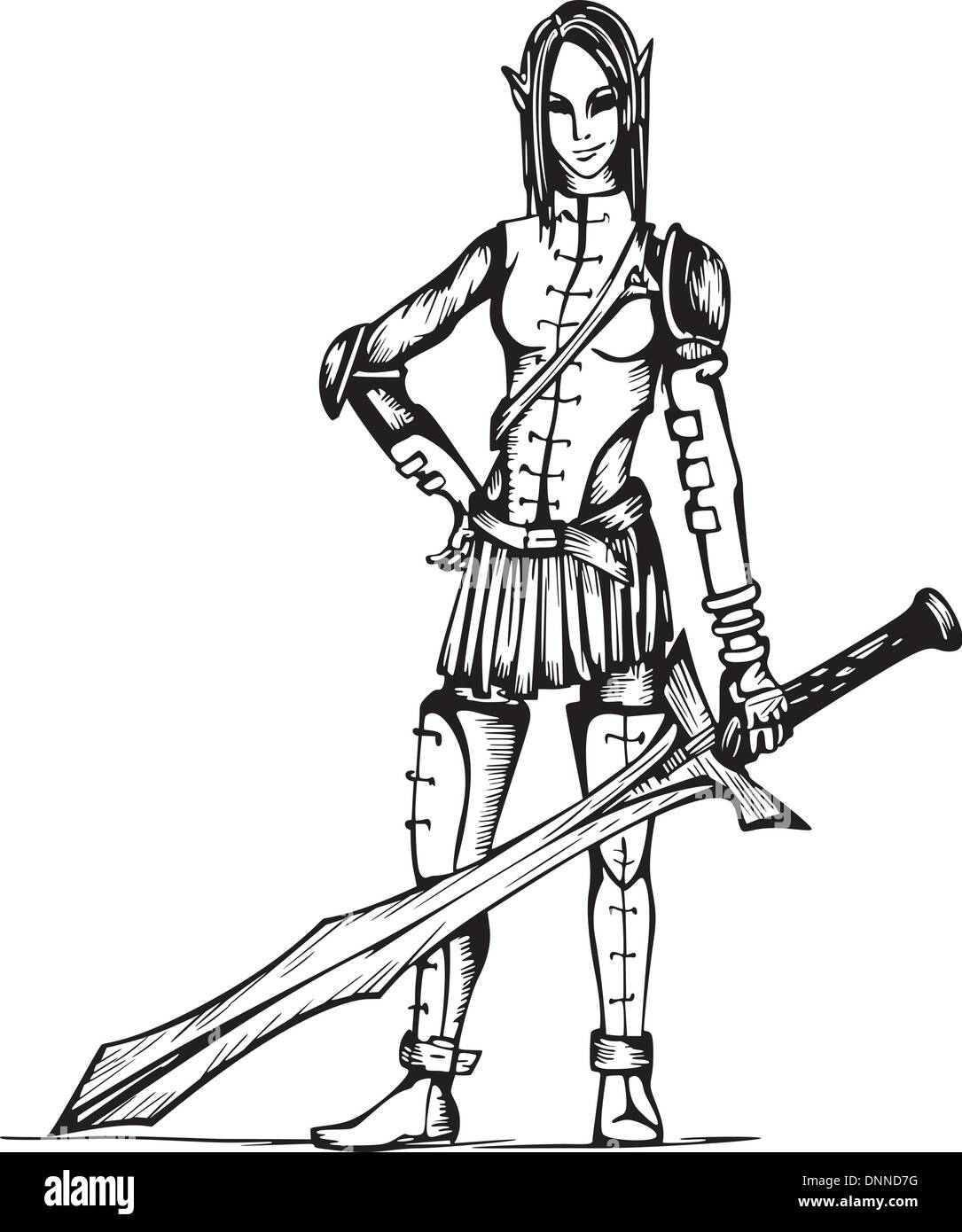 Elf Warrior Drawings