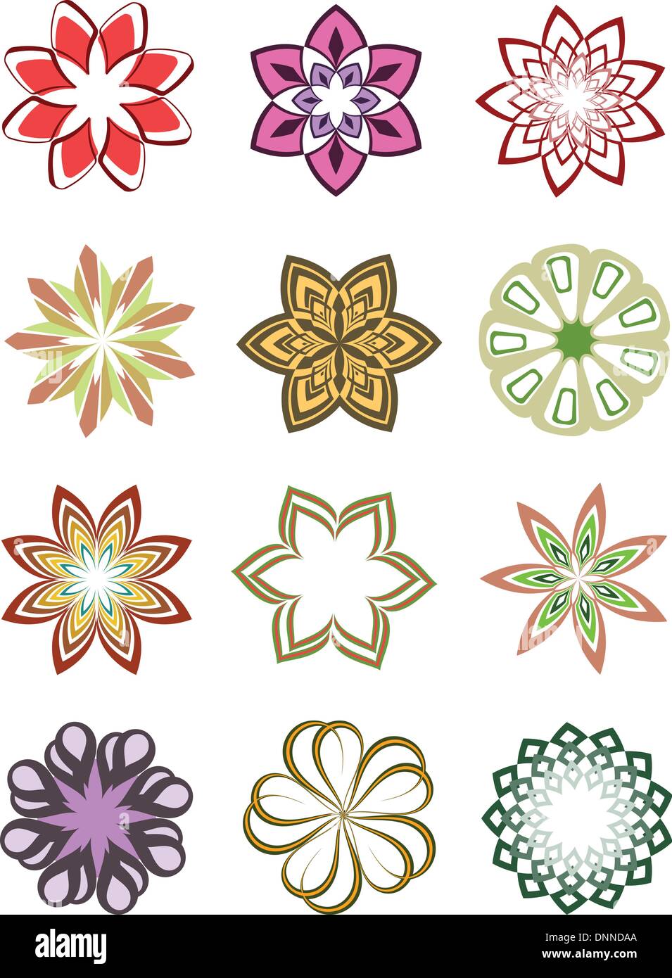 Various floral designs Stock Vector Images - Alamy