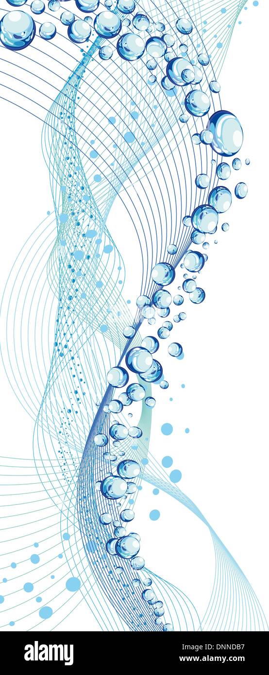 Abstract water vector background with bubbles of air Stock Vector Image & Art - Alamy