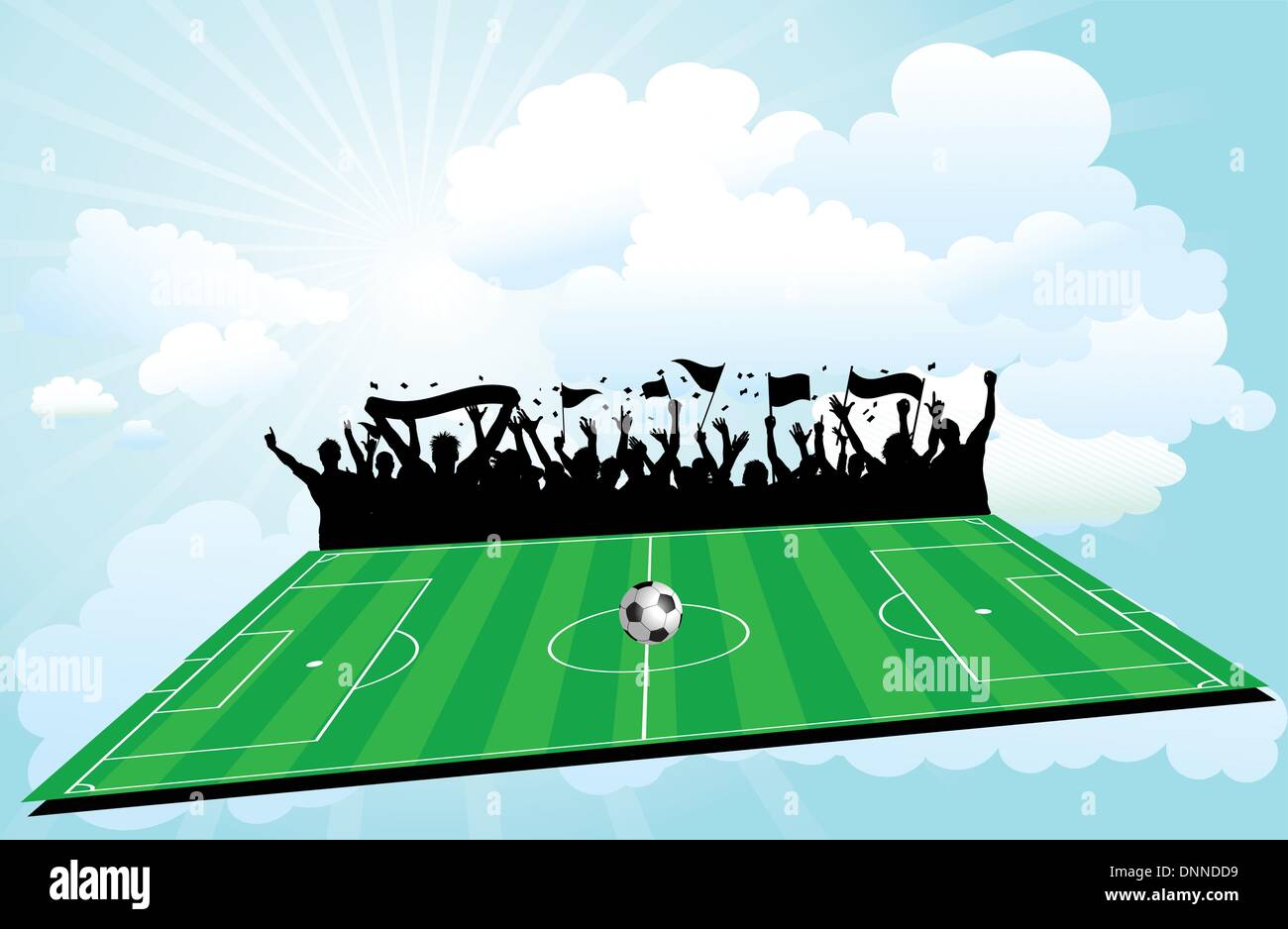 Cheering crowd sky Stock Vector Images - Alamy