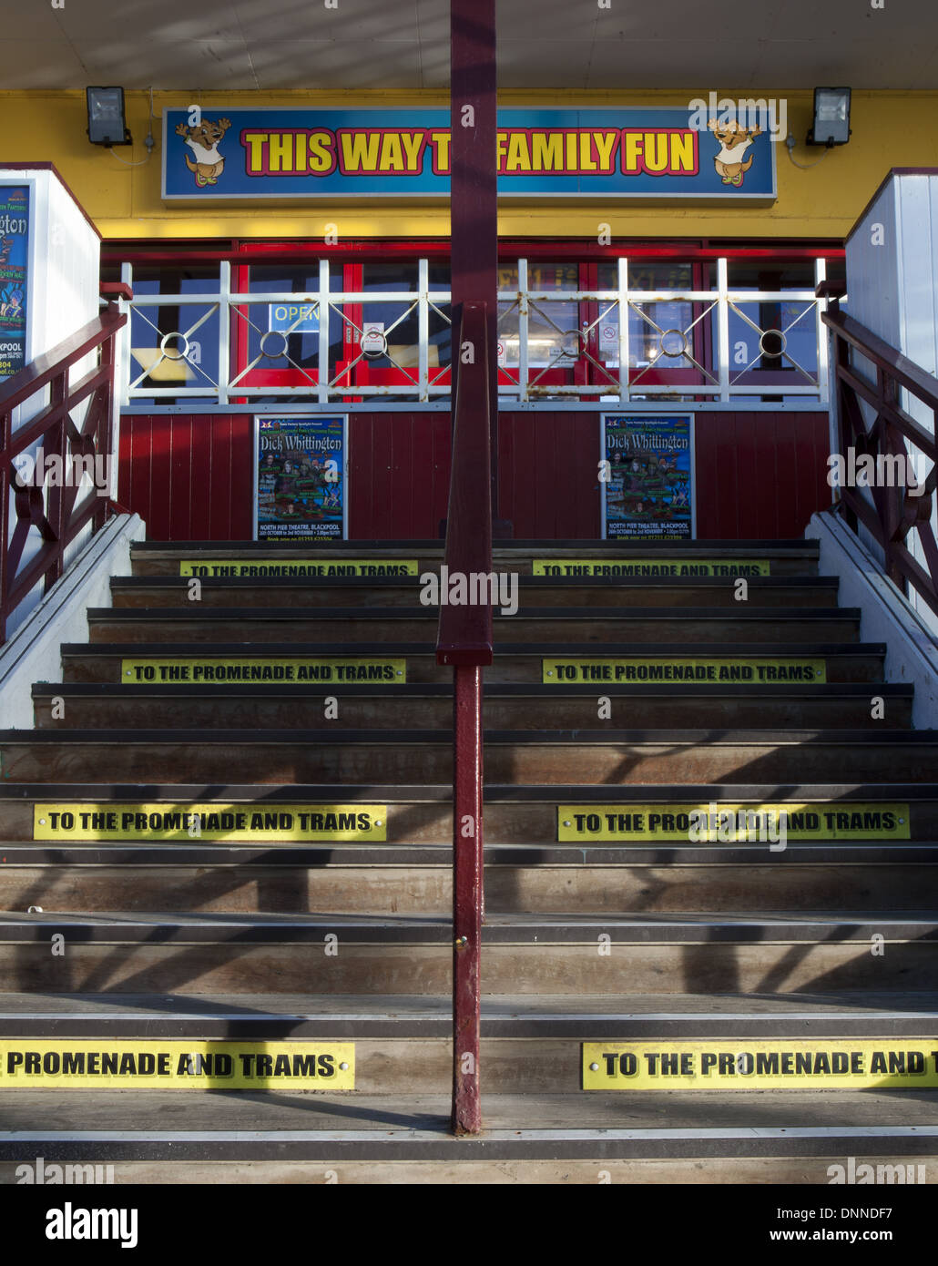 Steps an stairs on the North Pier Blackpool, Promenade and Trams, and ...