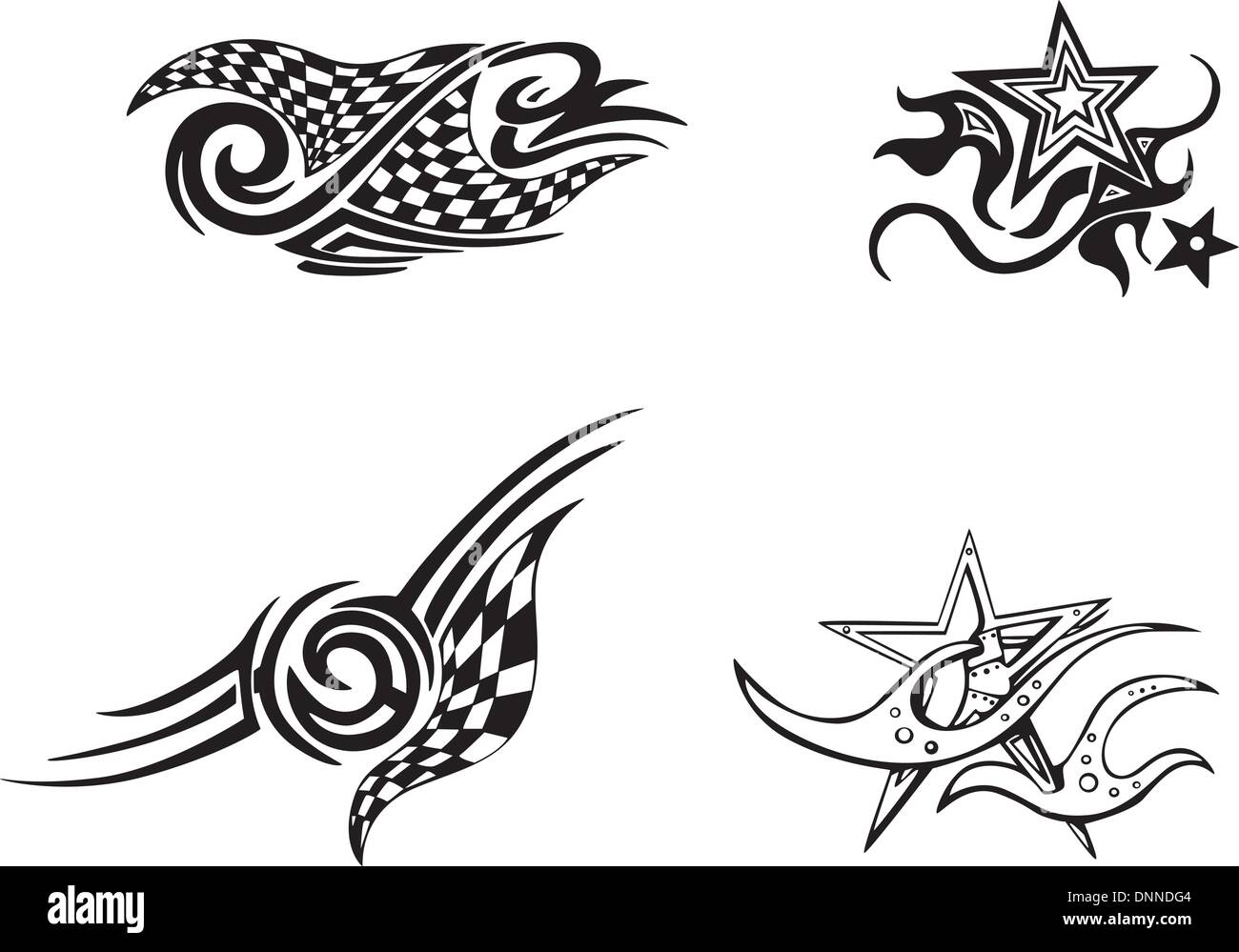 Racing and Star Designs. Vector Set Stock Vector Image & Art - Alamy