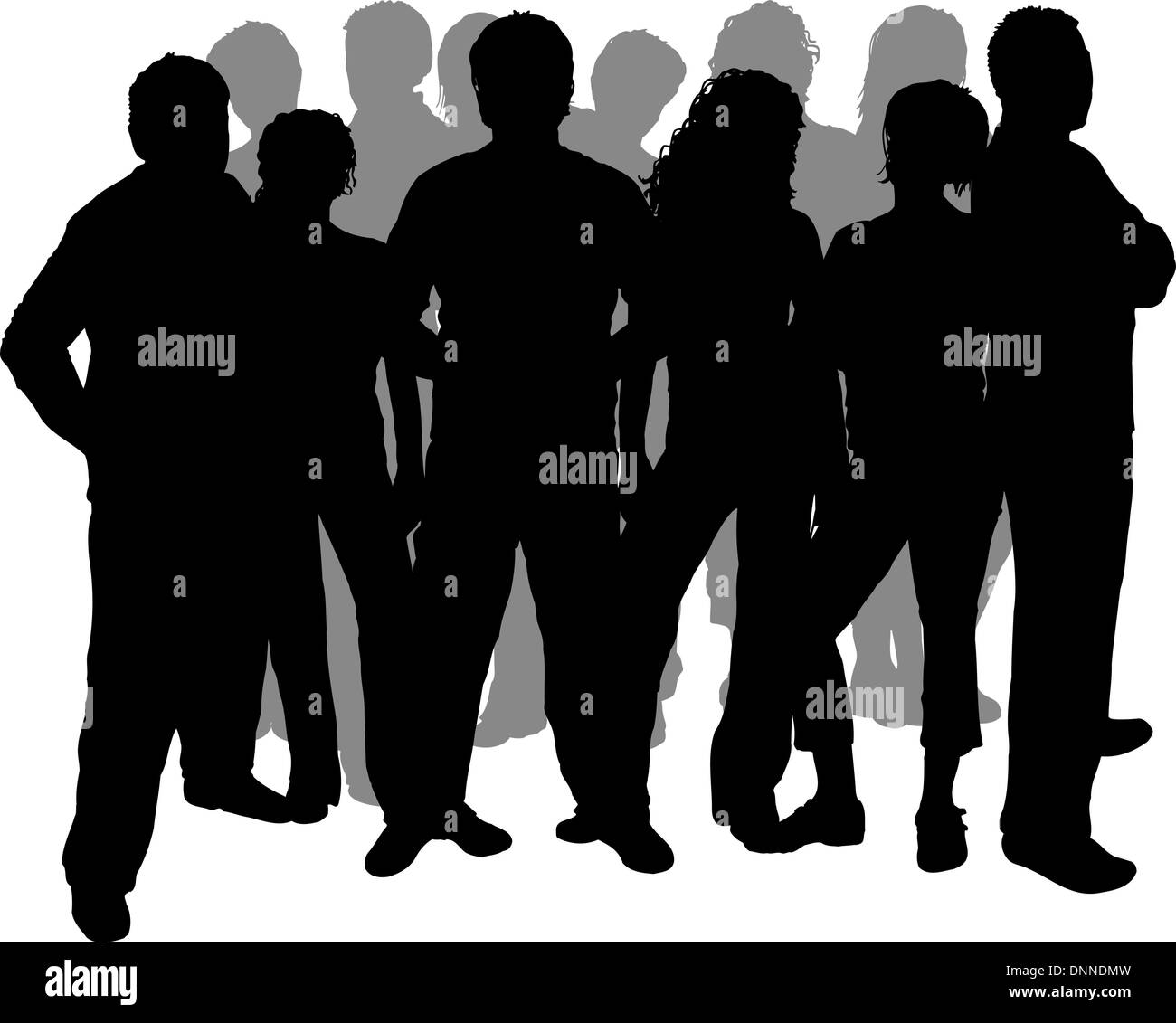 Silhouette teenager friends Stock Vector Images - Alamy