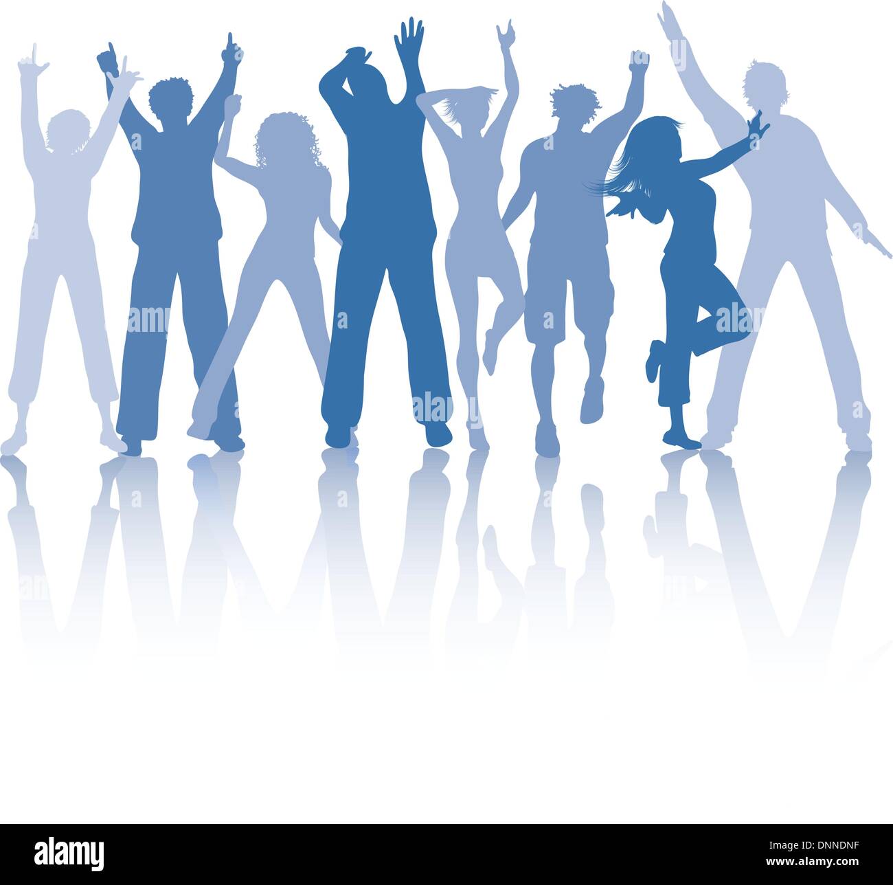 Dancing audience Stock Vector Images - Alamy
