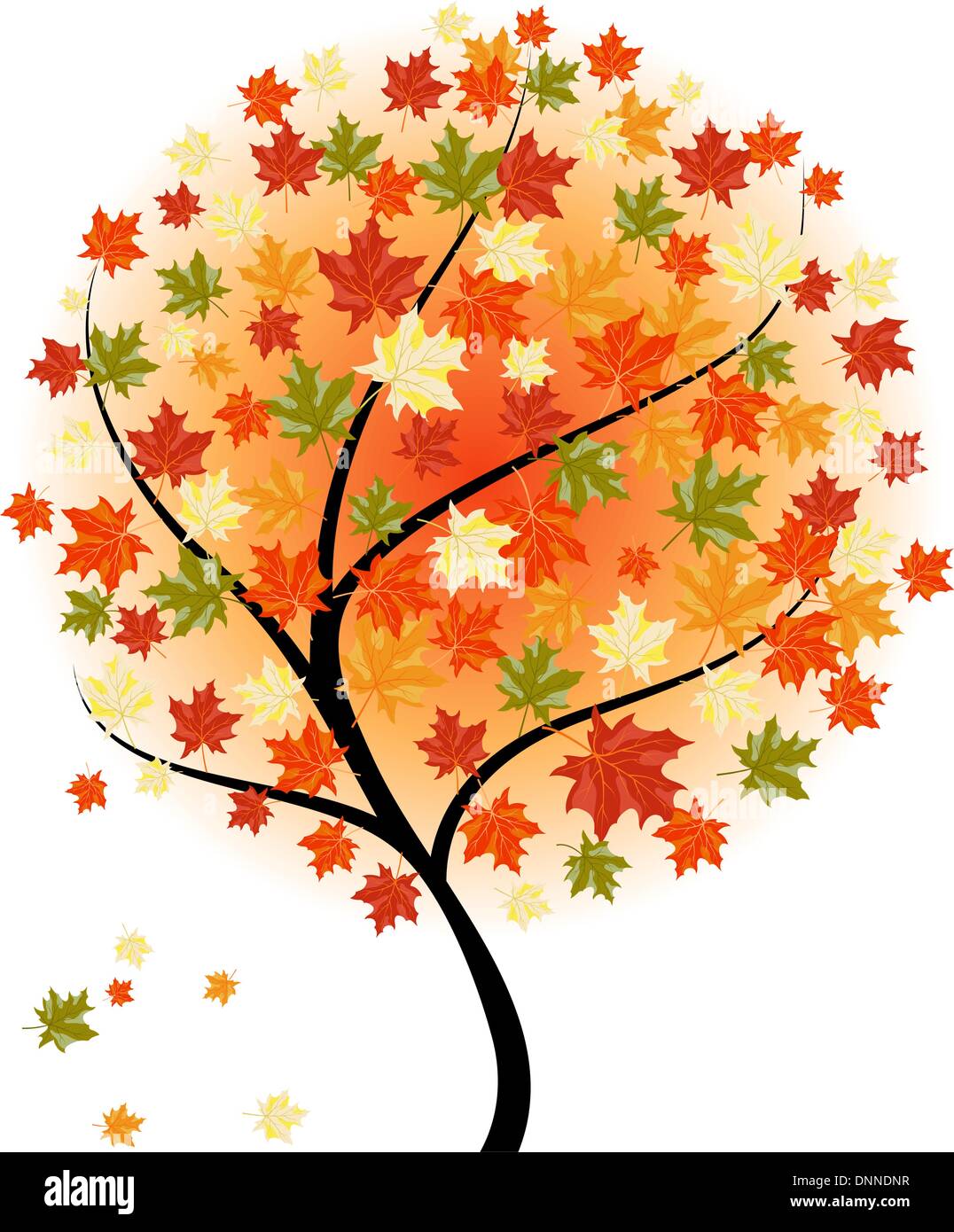 Autumn maples falling leaves background. Vector illustration Stock ...
