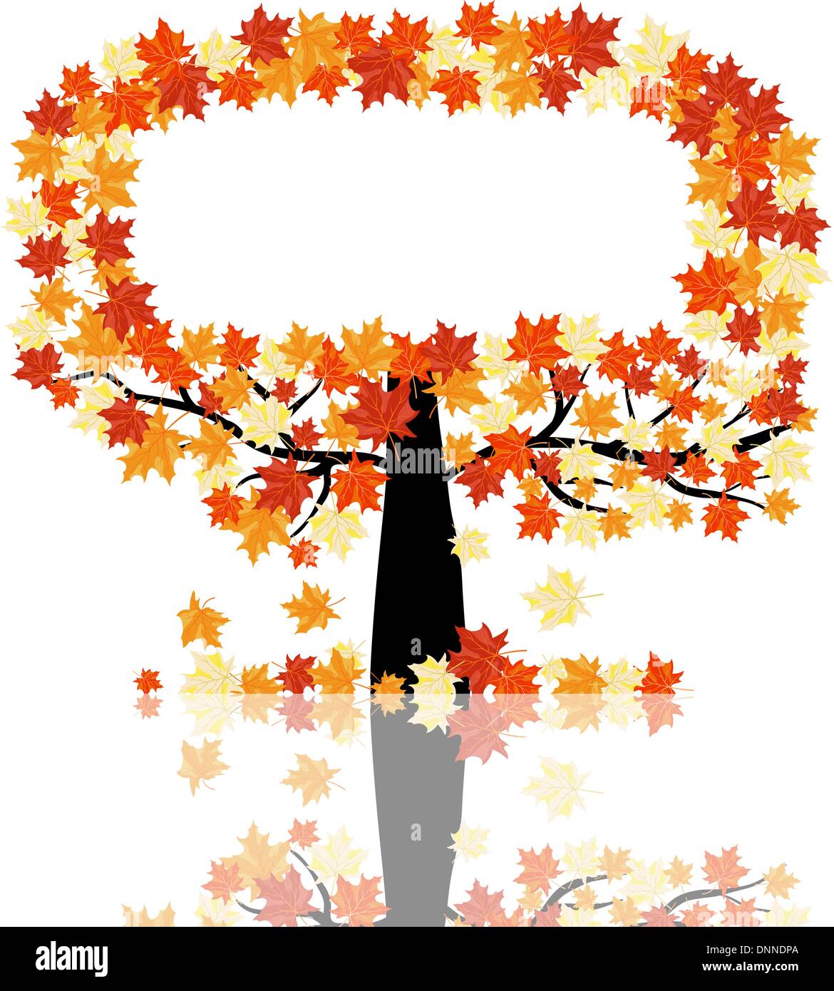 Autumn maples falling leaves background. Vector illustration Stock ...