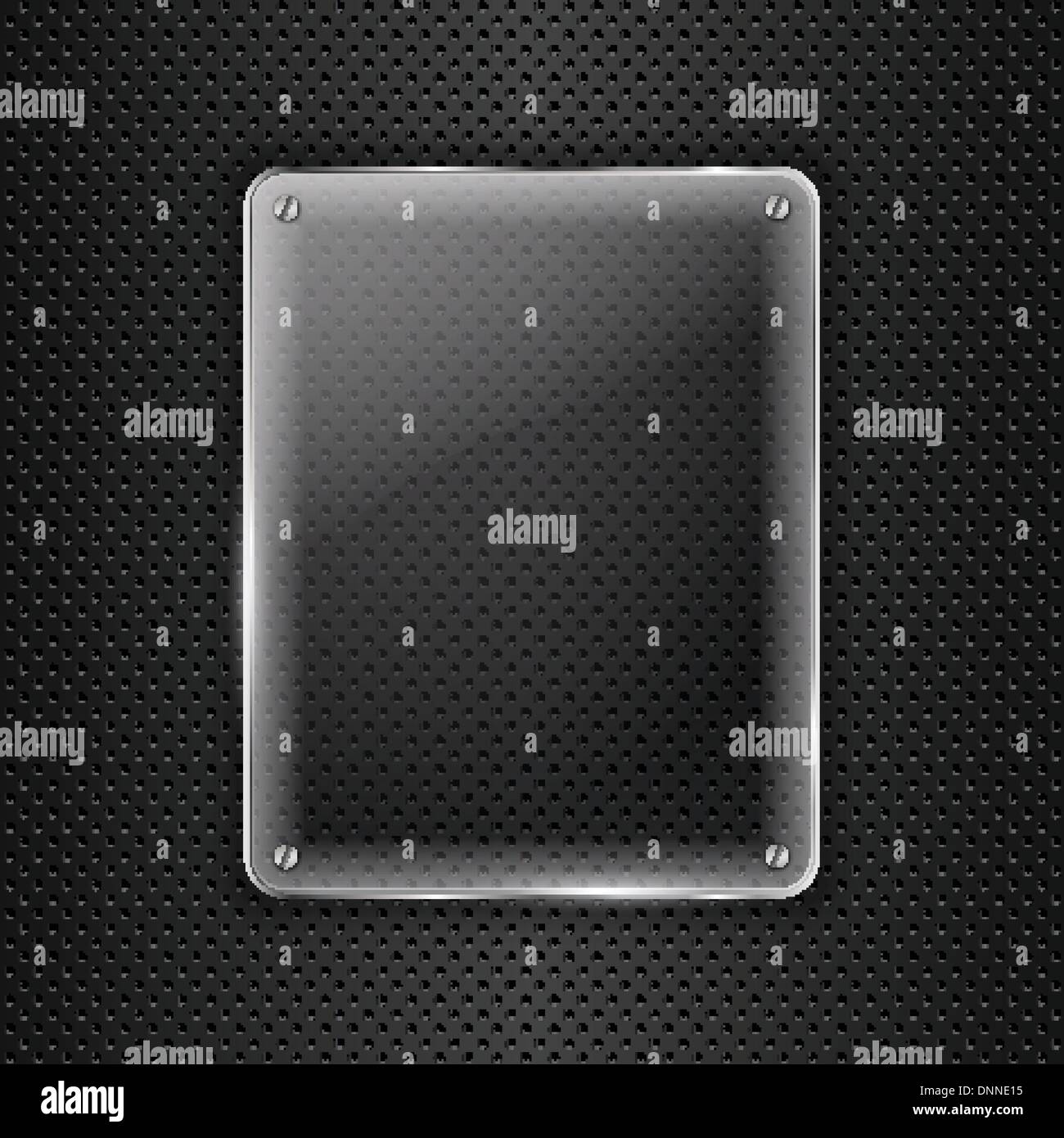Glass frame on a metallic background Stock Vector Image & Art - Alamy