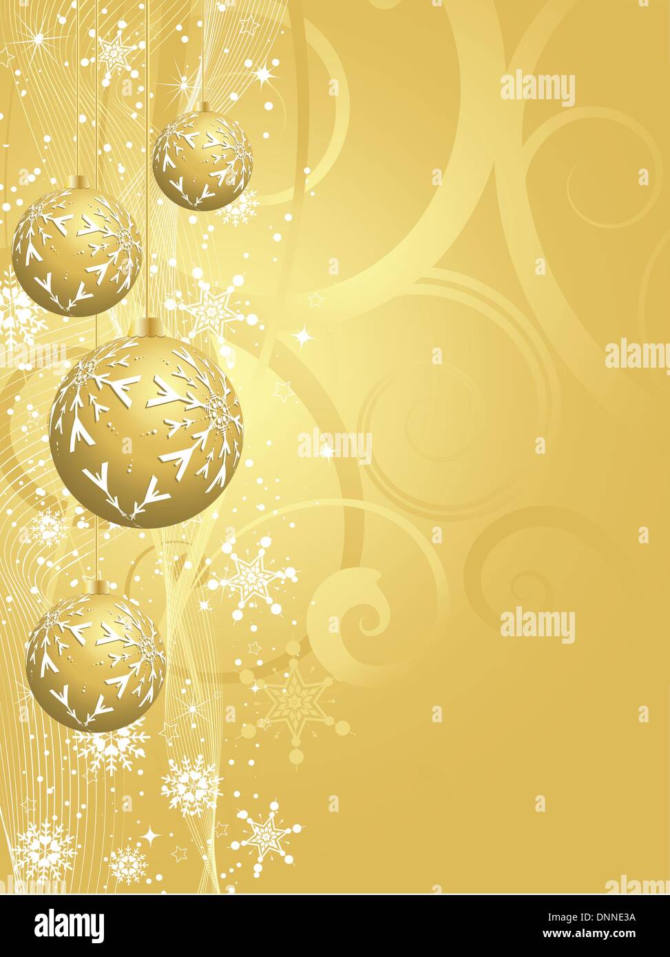 Decorative gold Christmas background Stock Vector Image & Art - Alamy
