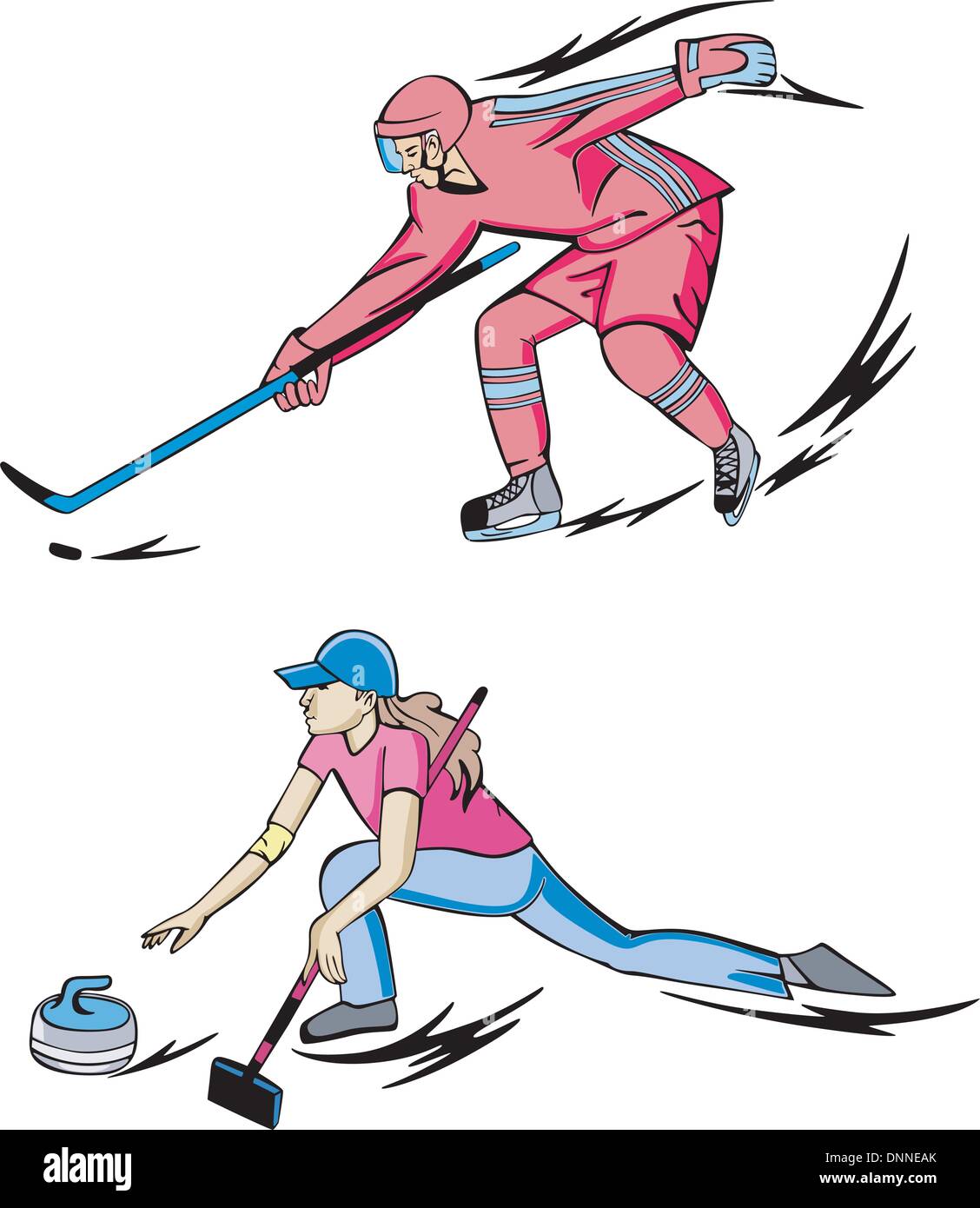 Ice Curling Stock Vector Images - Alamy