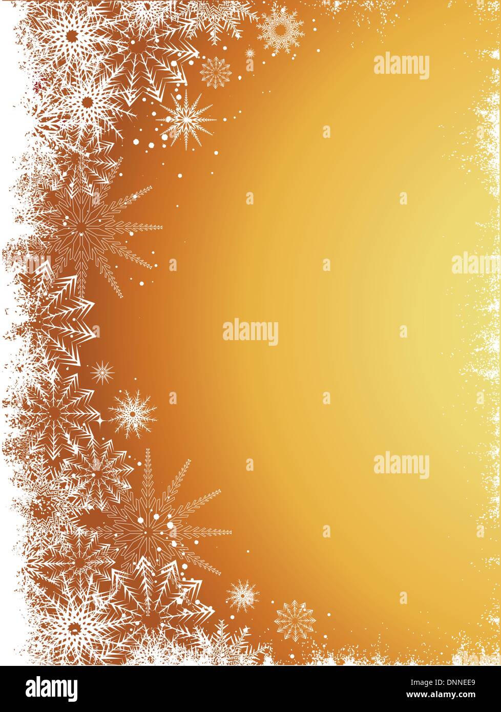 Golden background with snowflake border Stock Vector Image & Art - Alamy