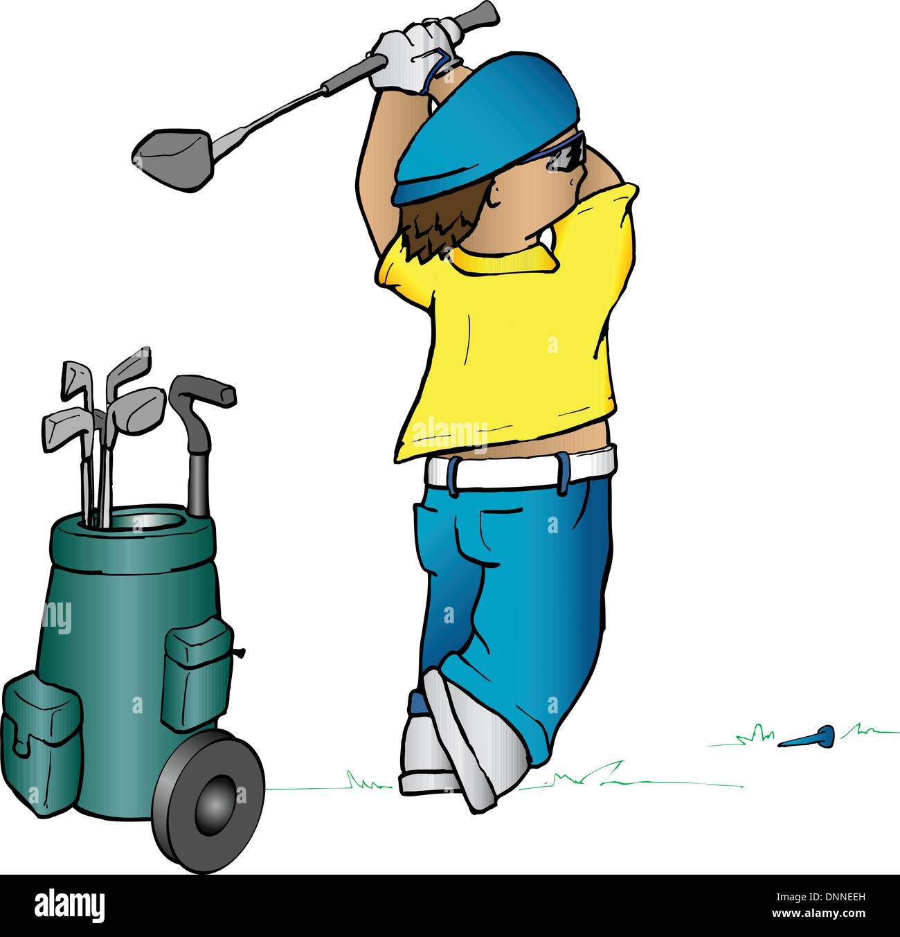 Cartoon of a golfer Stock Vector Image & Art - Alamy