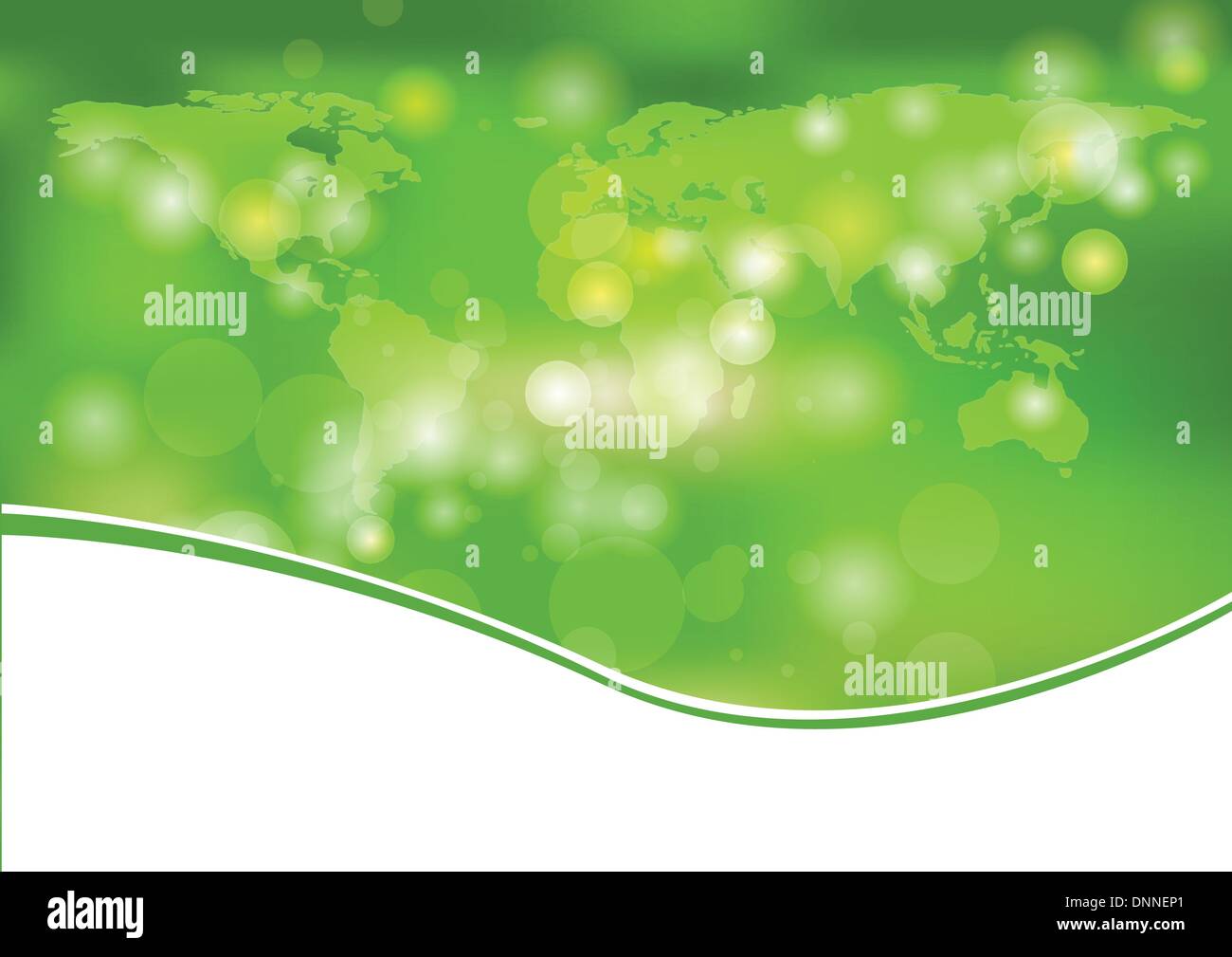 Green and light abstract background with world Stock Vector Image & Art ...