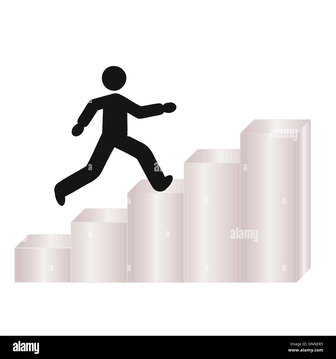 Silhouette man take course - abstract concept Stock Vector Image & Art ...