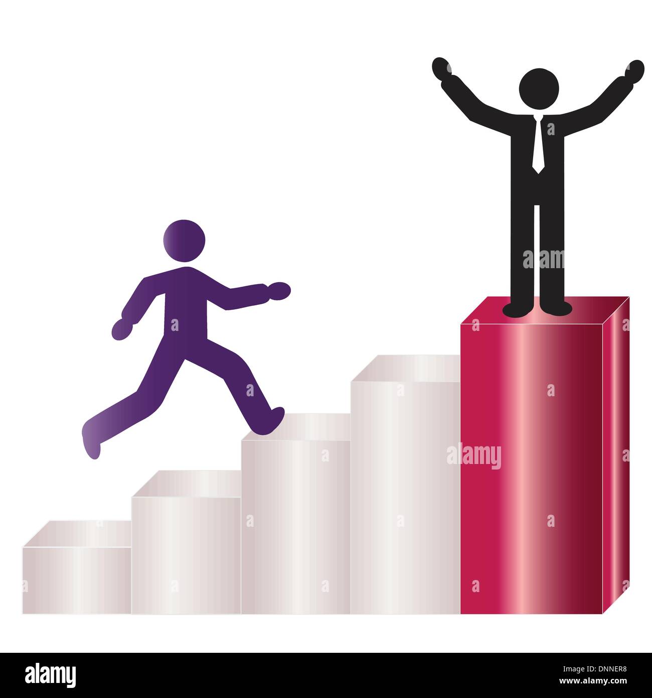 Abstract concept show happy people reach target Stock Vector Image ...