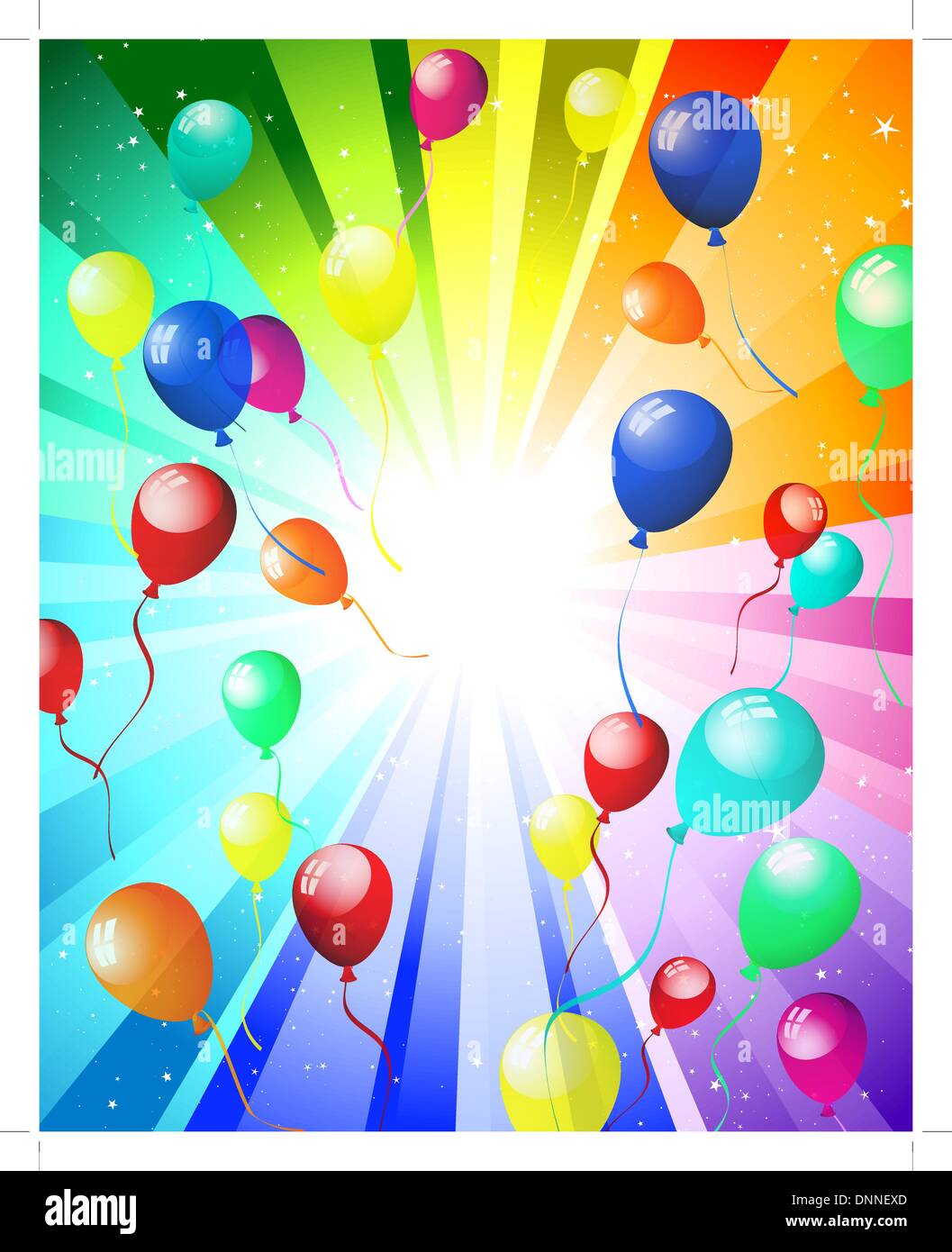 Color balloons in the air. EPS 10 vector illustration with transparency ...