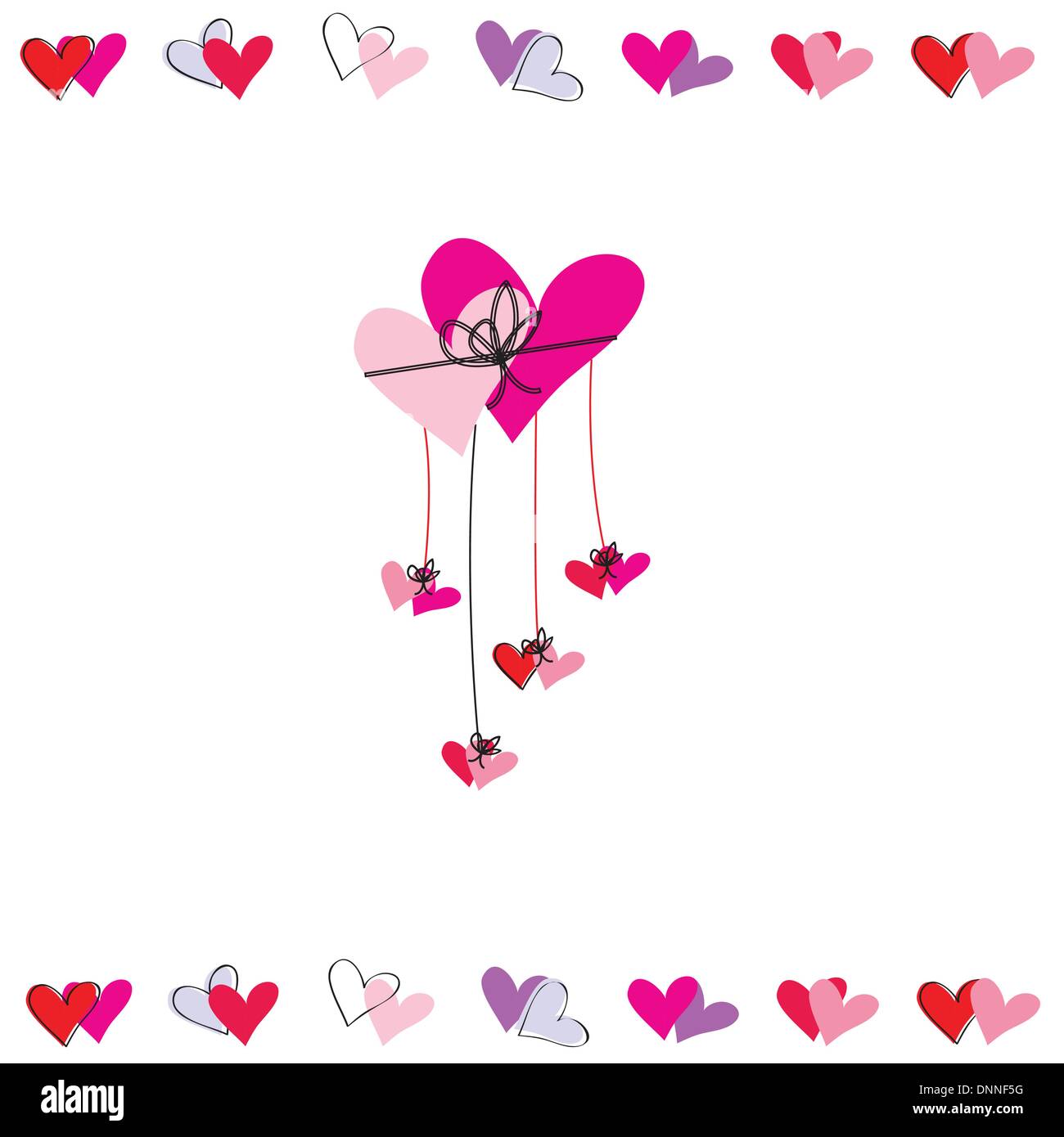 Envelope pink hearts on Stock Vector Images - Alamy
