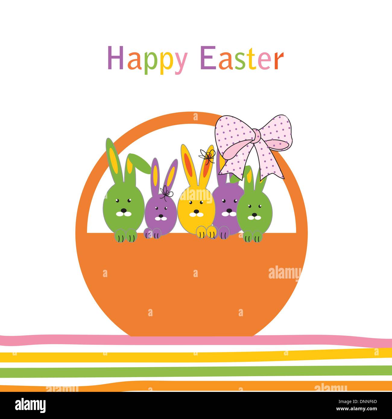 Colorful rabbits Stock Vector Images - Alamy