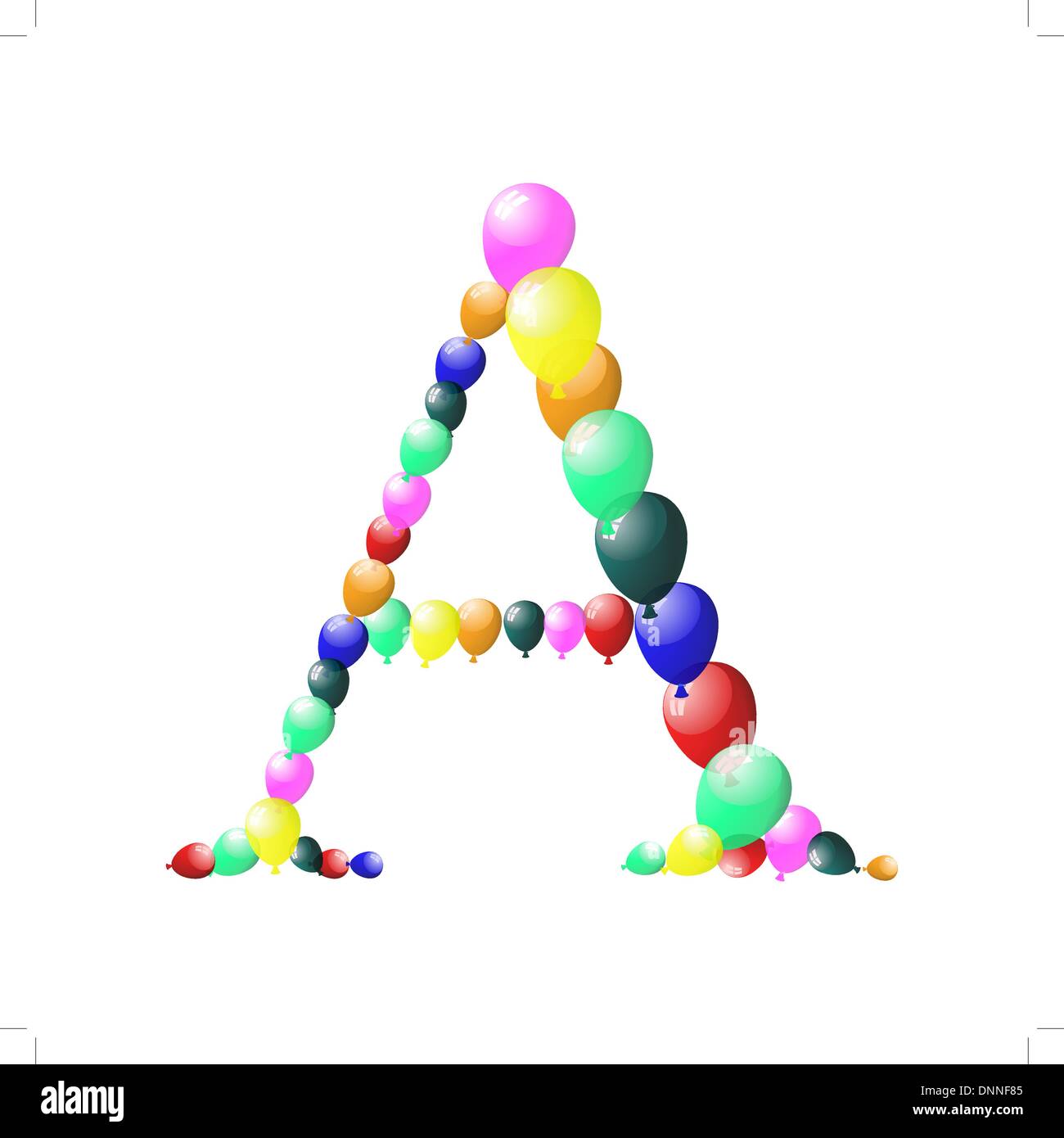 Color balloon alphabets letter. EPS 10 vector illustration with ...