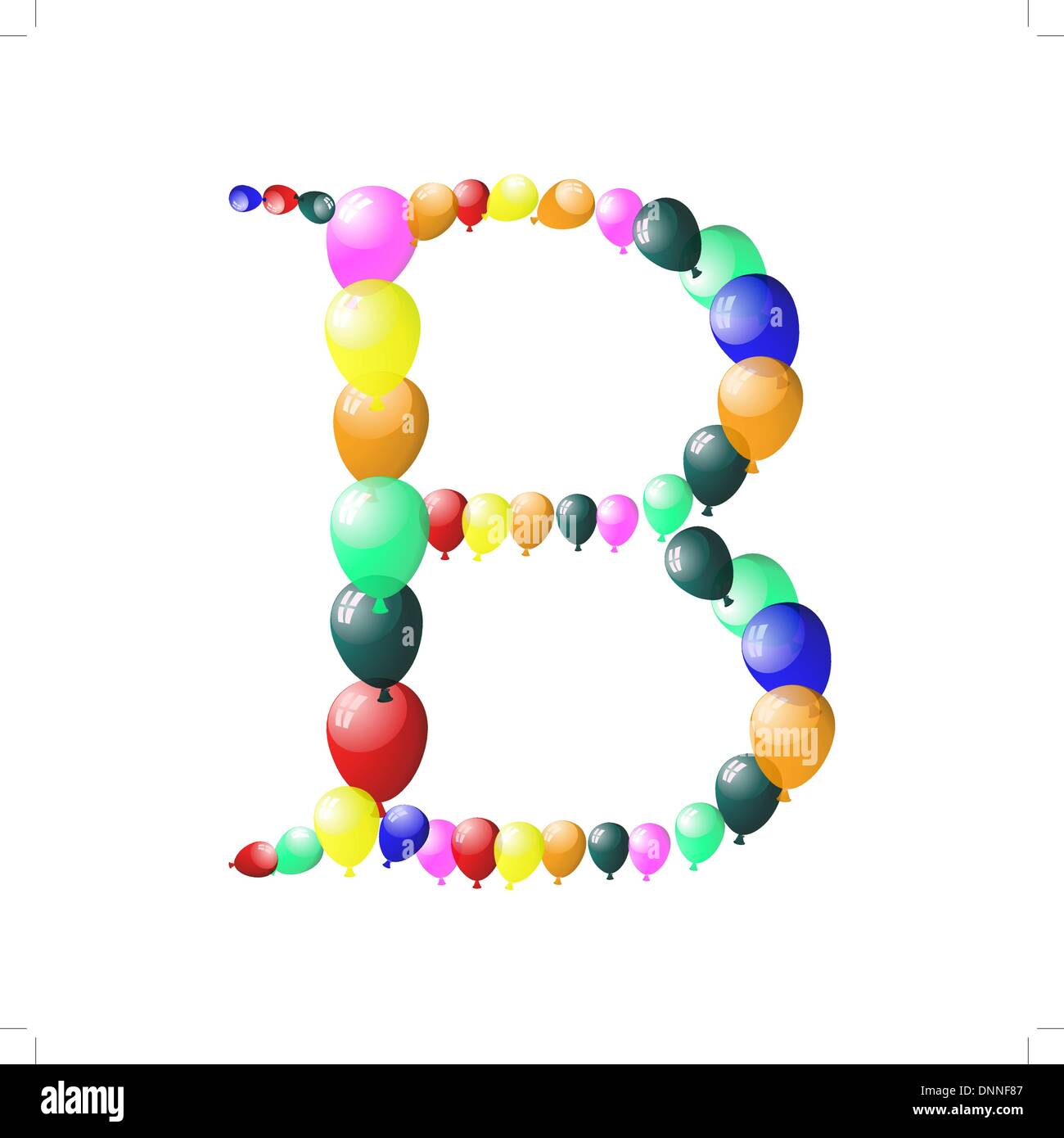Color balloon alphabets letter. EPS 10 vector illustration with ...
