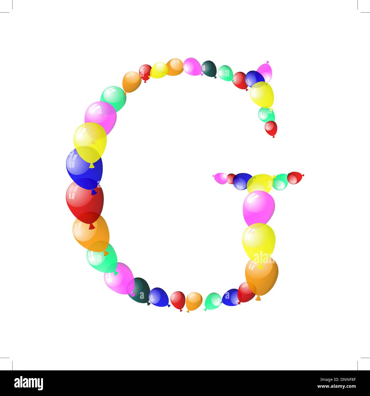 Color balloon alphabets letter. EPS 10 vector illustration with ...