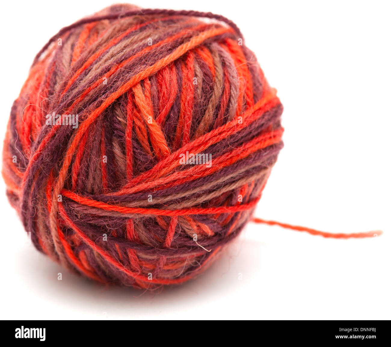 knitting wool ball isolated on white Stock Photo - Alamy