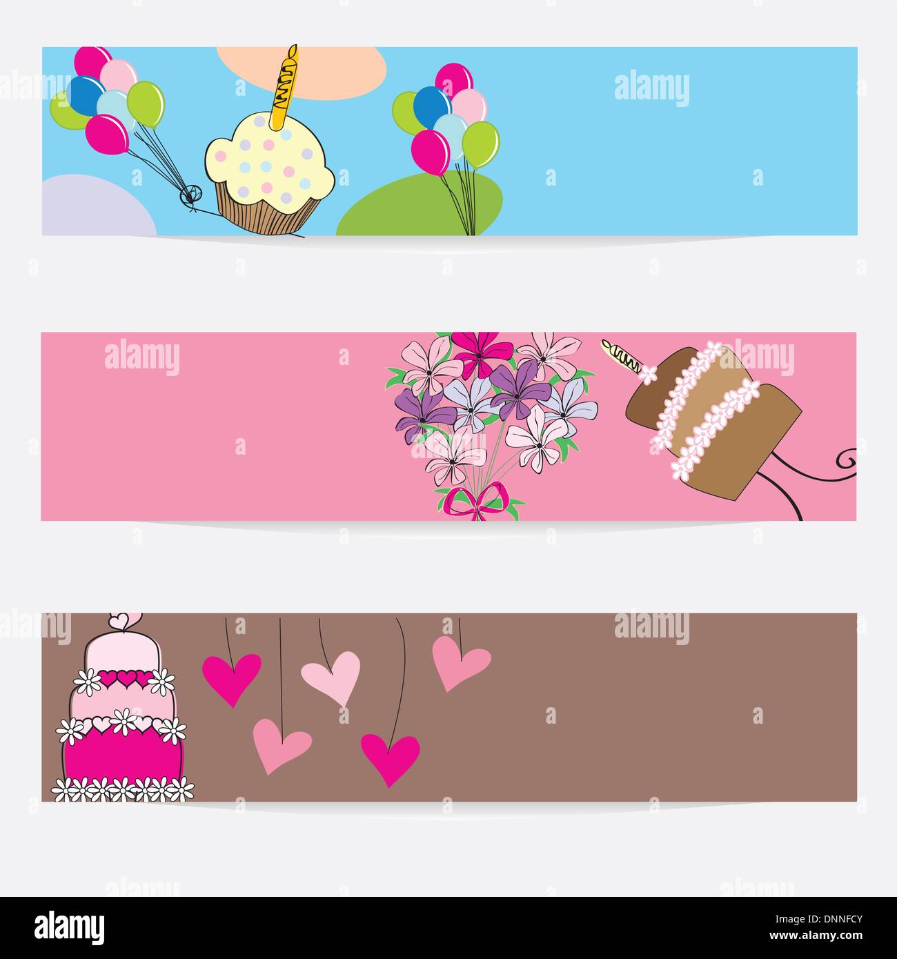 Flowers on wedding cake Stock Vector Images - Alamy