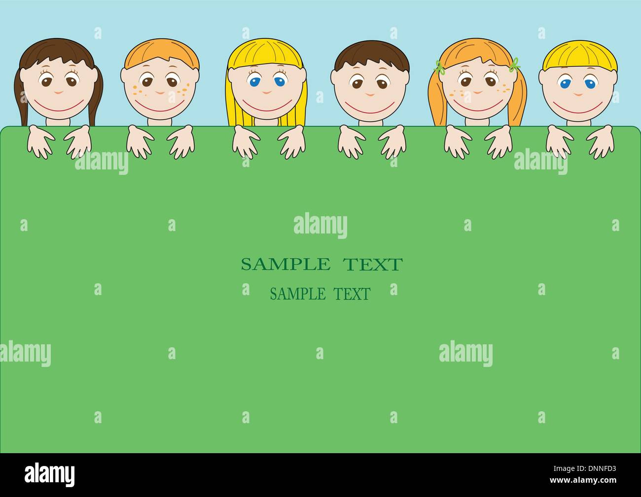 Children Holding Hands Border