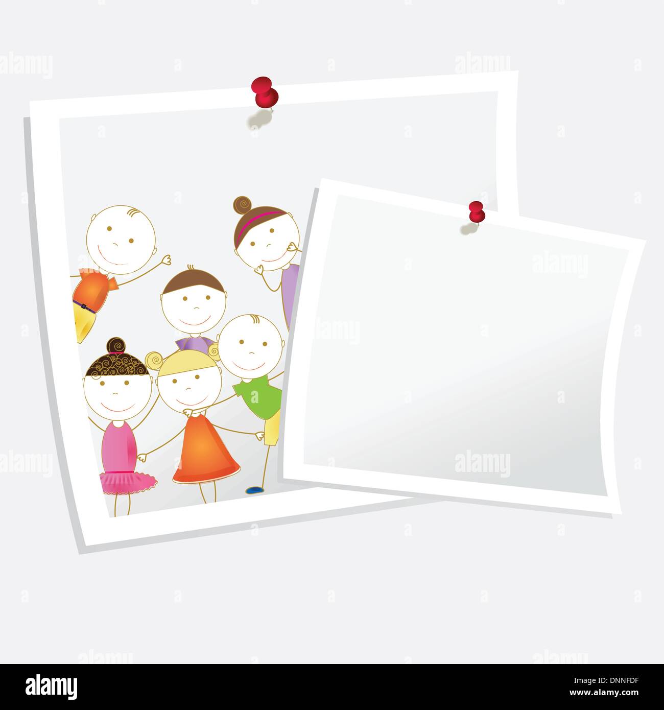 Happy and cute kids with sheets of paper Stock Vector Image & Art - Alamy