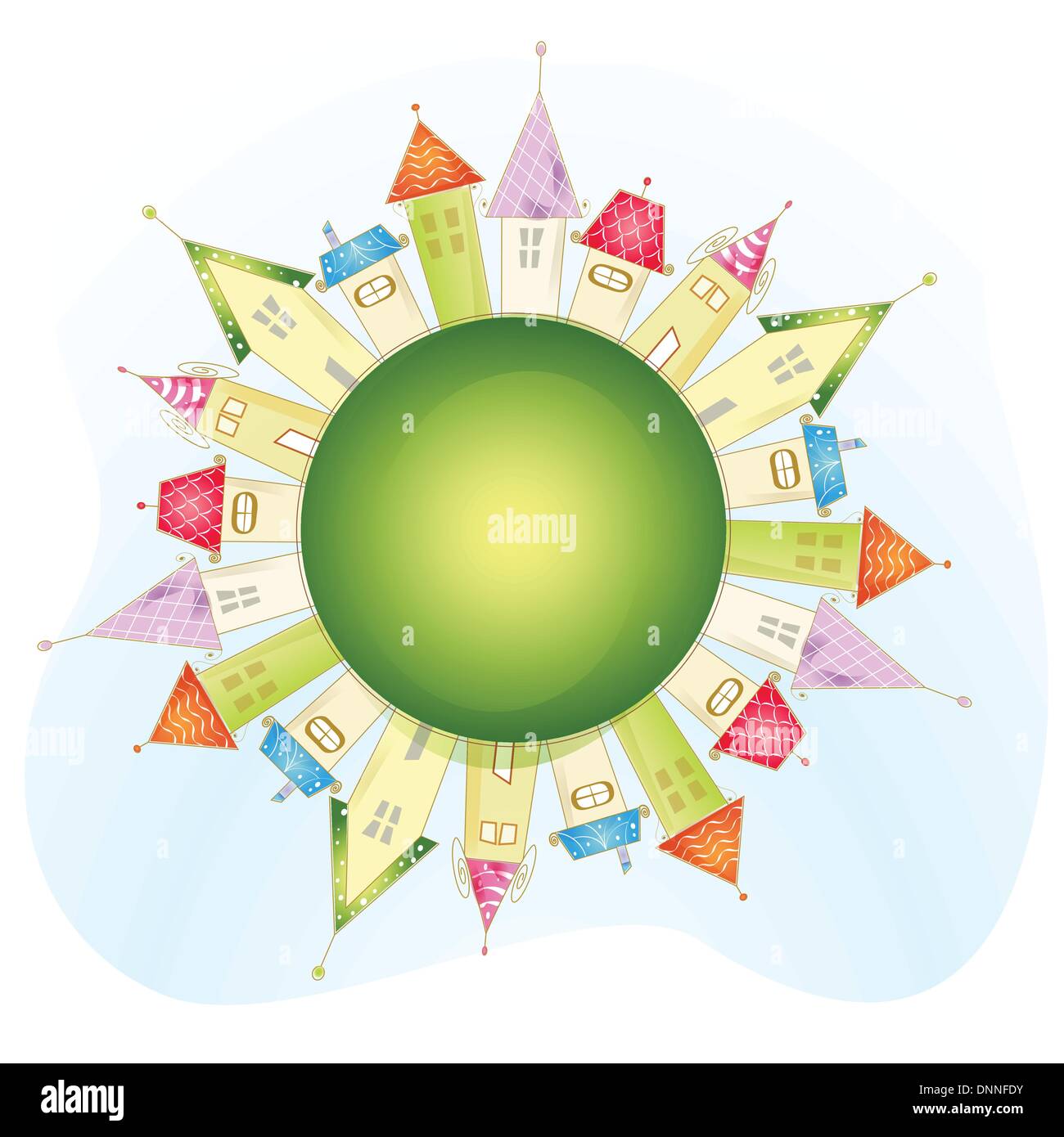 City landscape in simple Stock Vector Images - Alamy