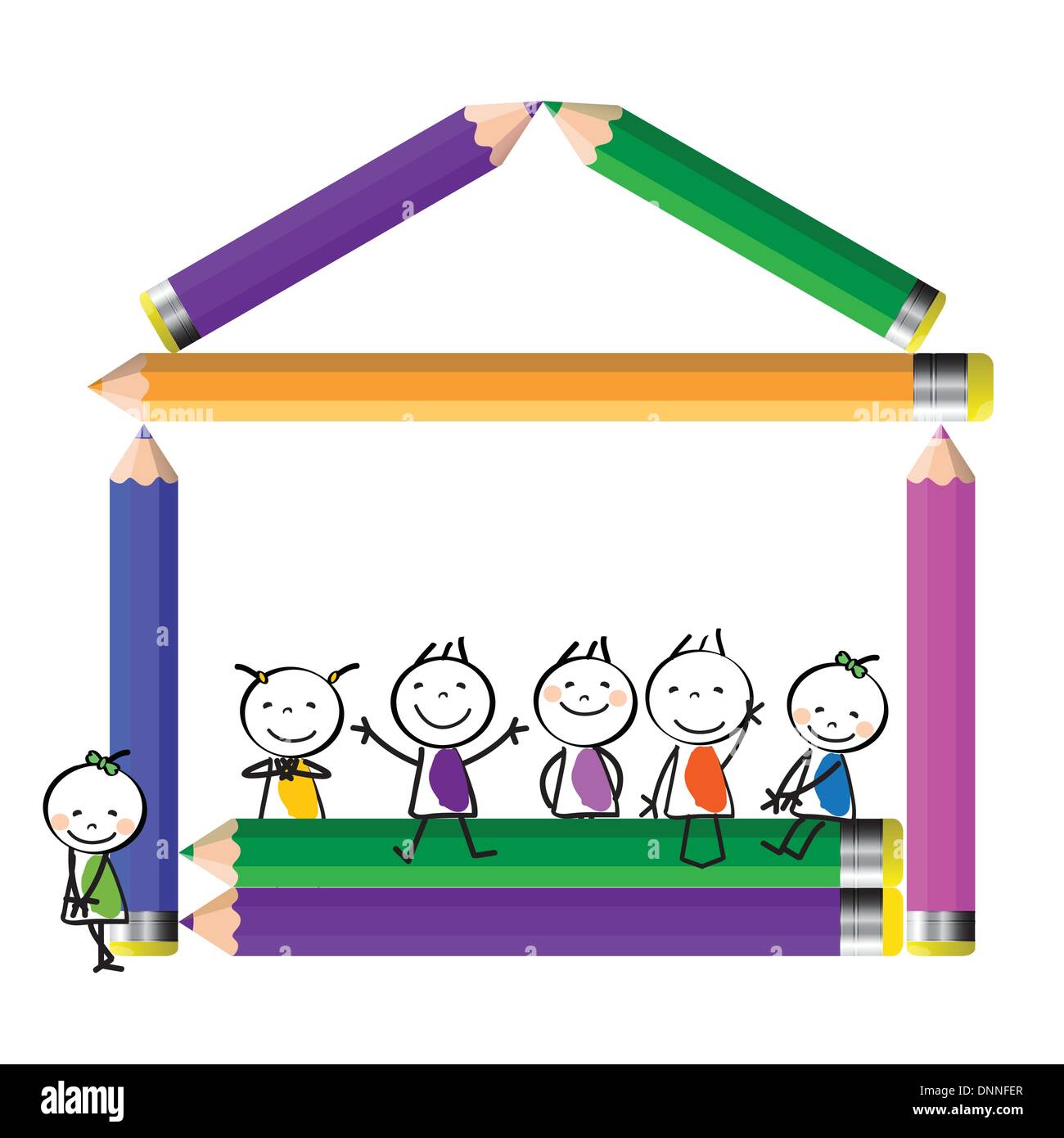 Kids fun house Stock Vector Images - Alamy