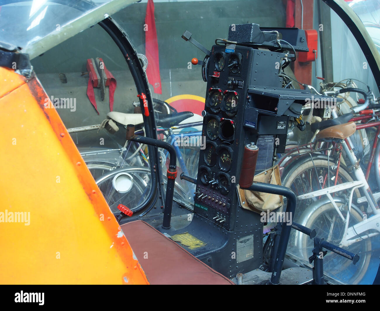 Bell 47 cockpit hi-res stock photography and images - Alamy