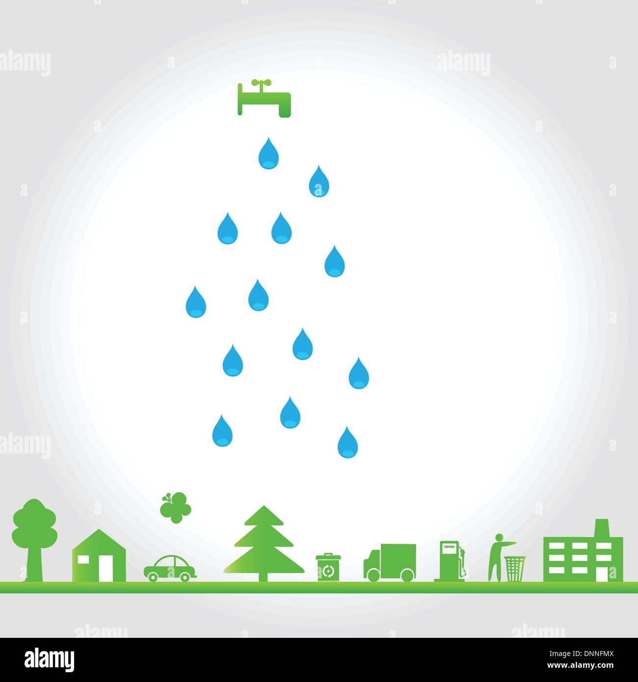 Protect the Earth: Green environment symbols on clean earth Stock ...