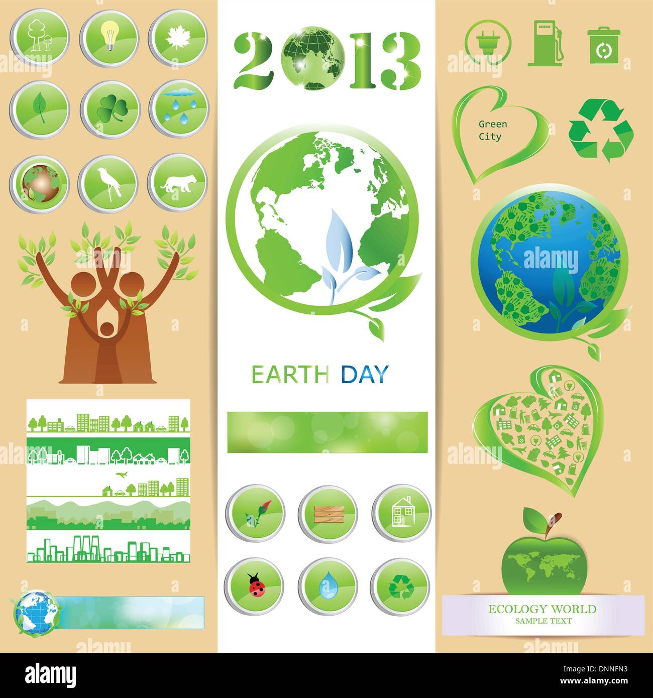 Ecology elements you can use on Earth Day Stock Vector Image & Art - Alamy
