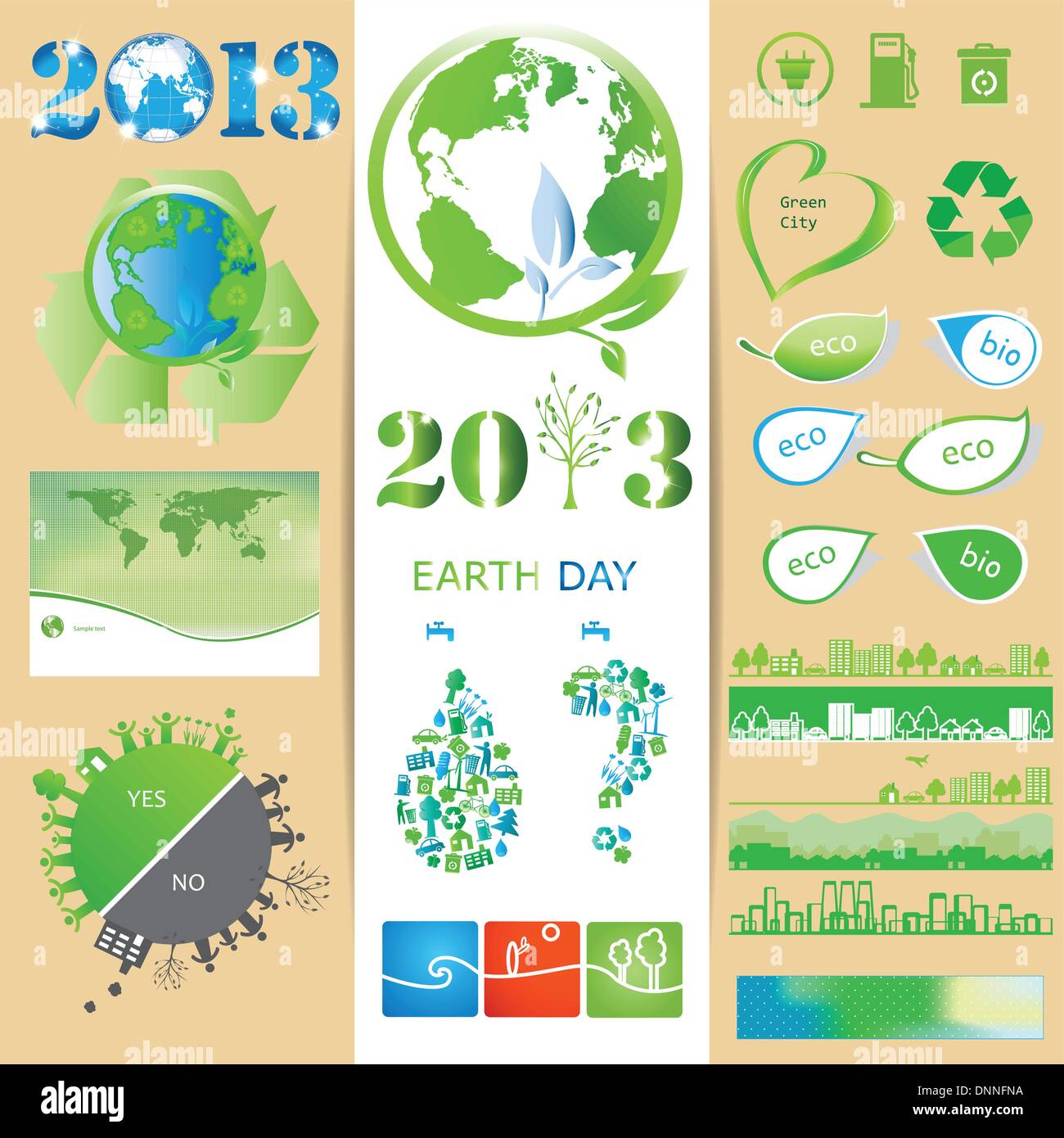 Ecology elements you can use on Earth Day Stock Vector Image & Art - Alamy