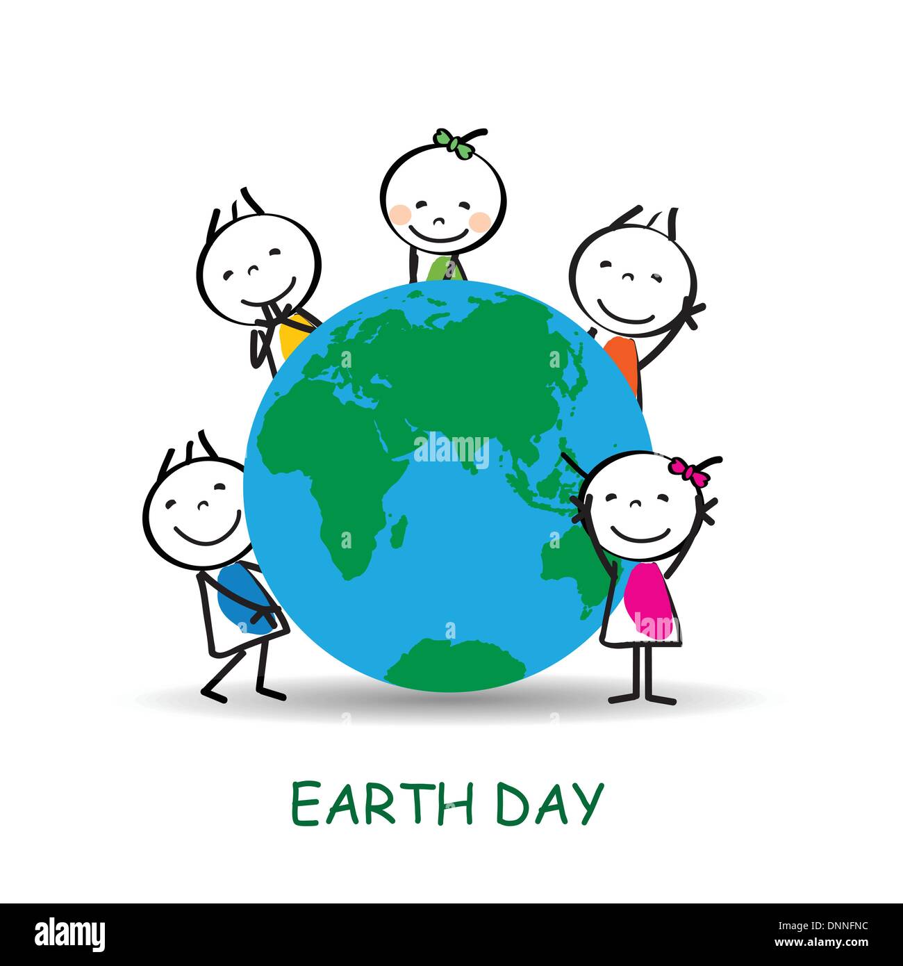 Happy cute kids globe abstract hi-res stock photography and images - Alamy