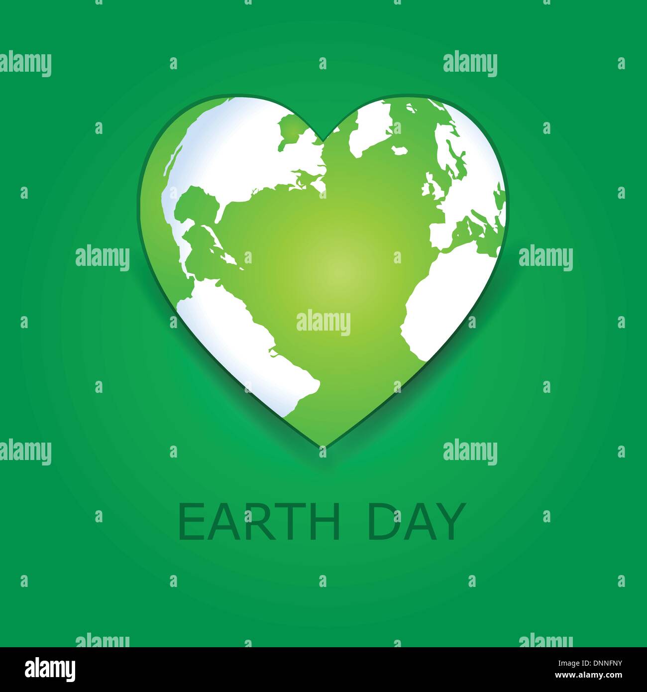 Abstract green heart together with green earth Stock Vector Image & Art ...