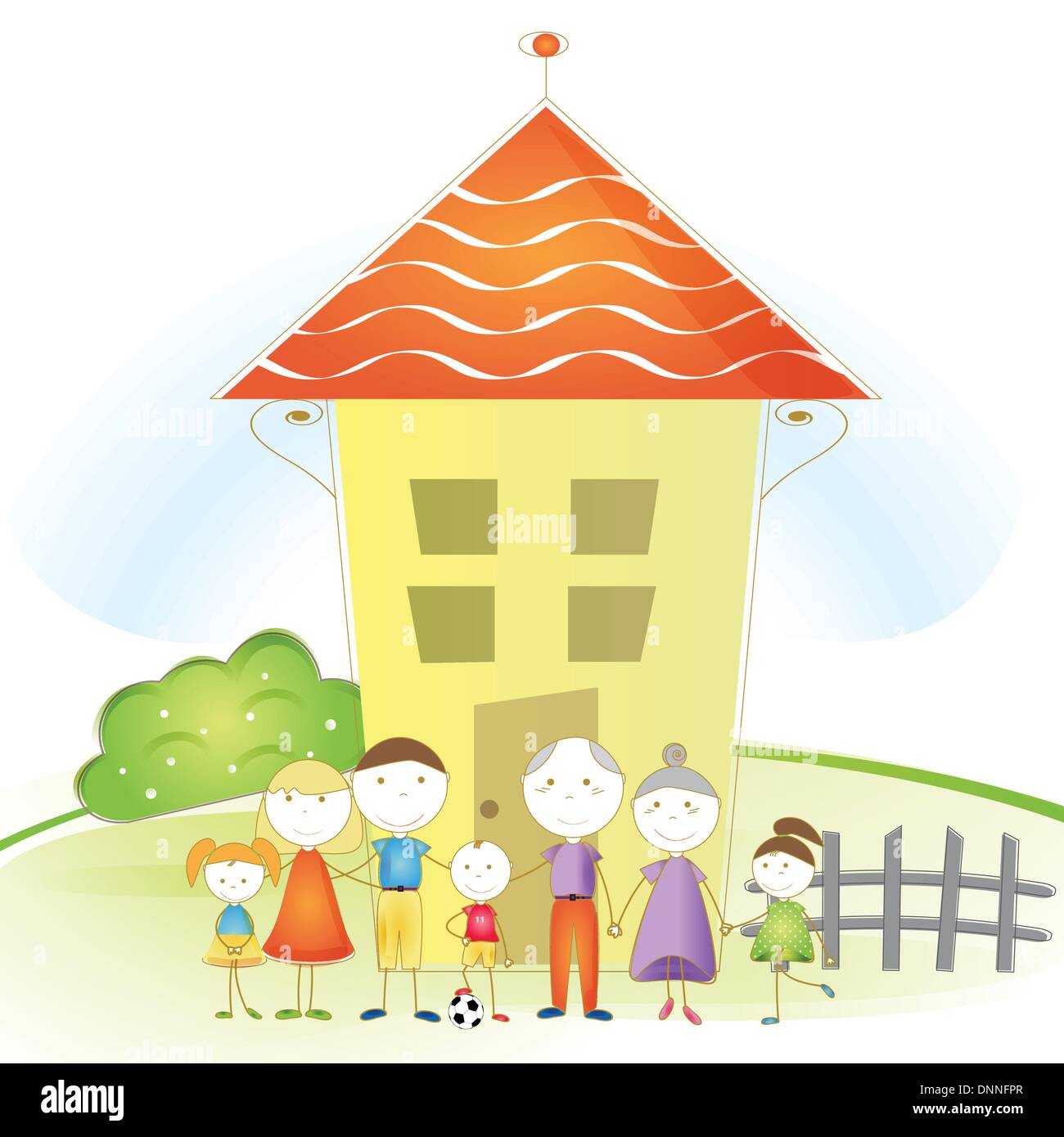 Grandmother house family Cut Out Stock Images & Pictures - Alamy