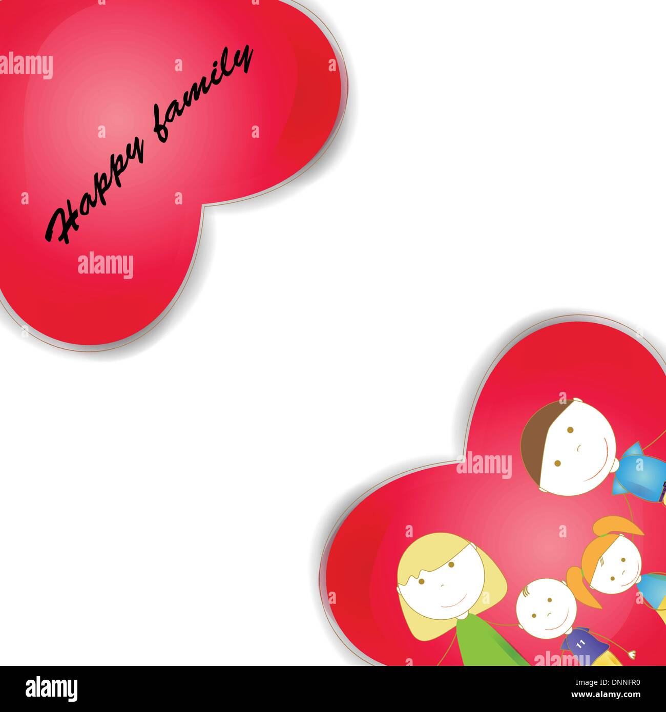 happy and cute all family and heart Stock Vector Image & Art - Alamy