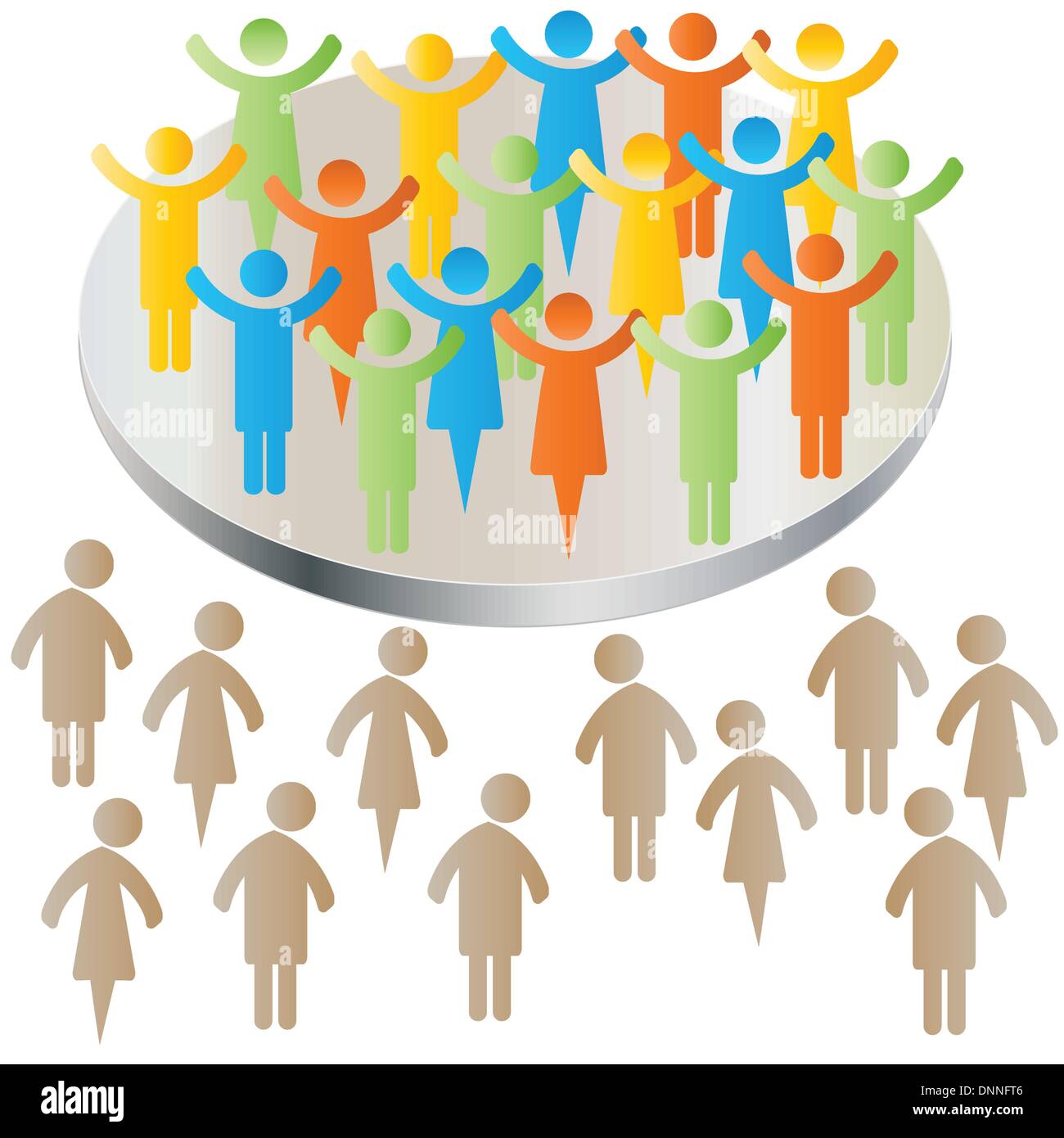 Woman group business exclusion Stock Vector Images - Alamy