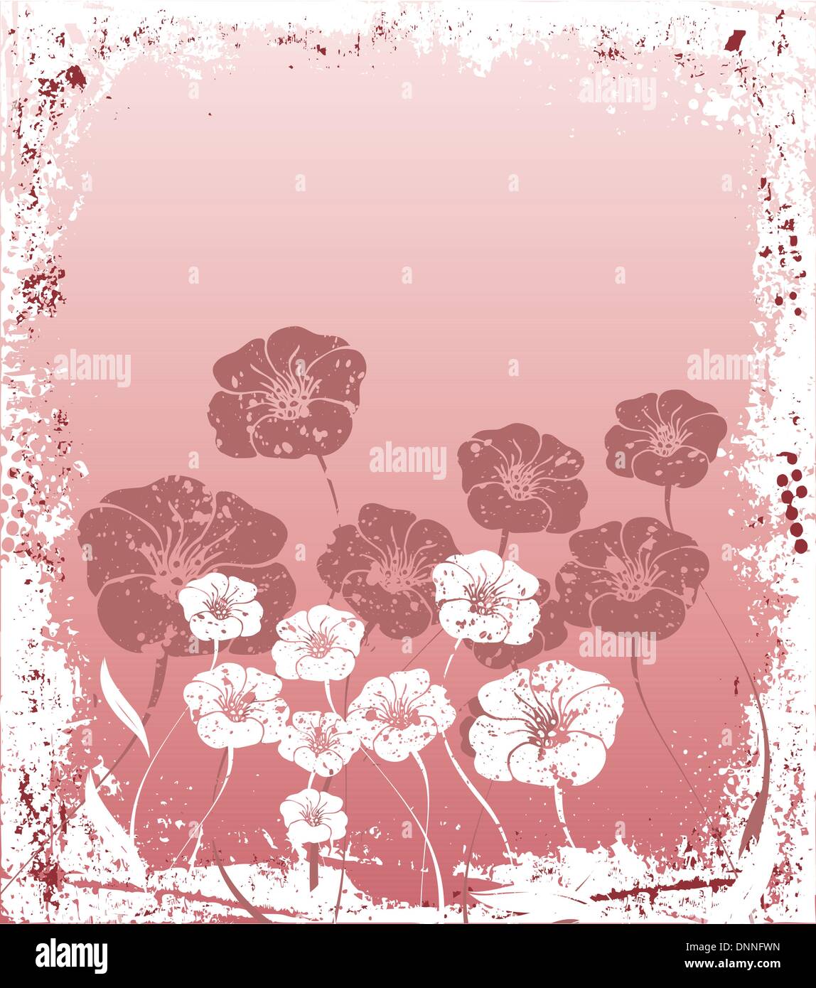 Grunge flower background Stock Vector Image & Art - Alamy