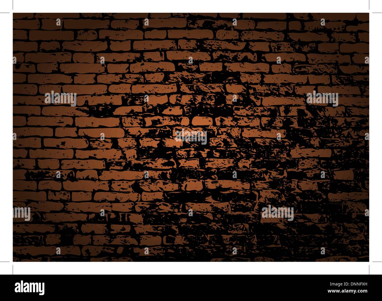Grunge color brick wall background. Vector illustration with ...