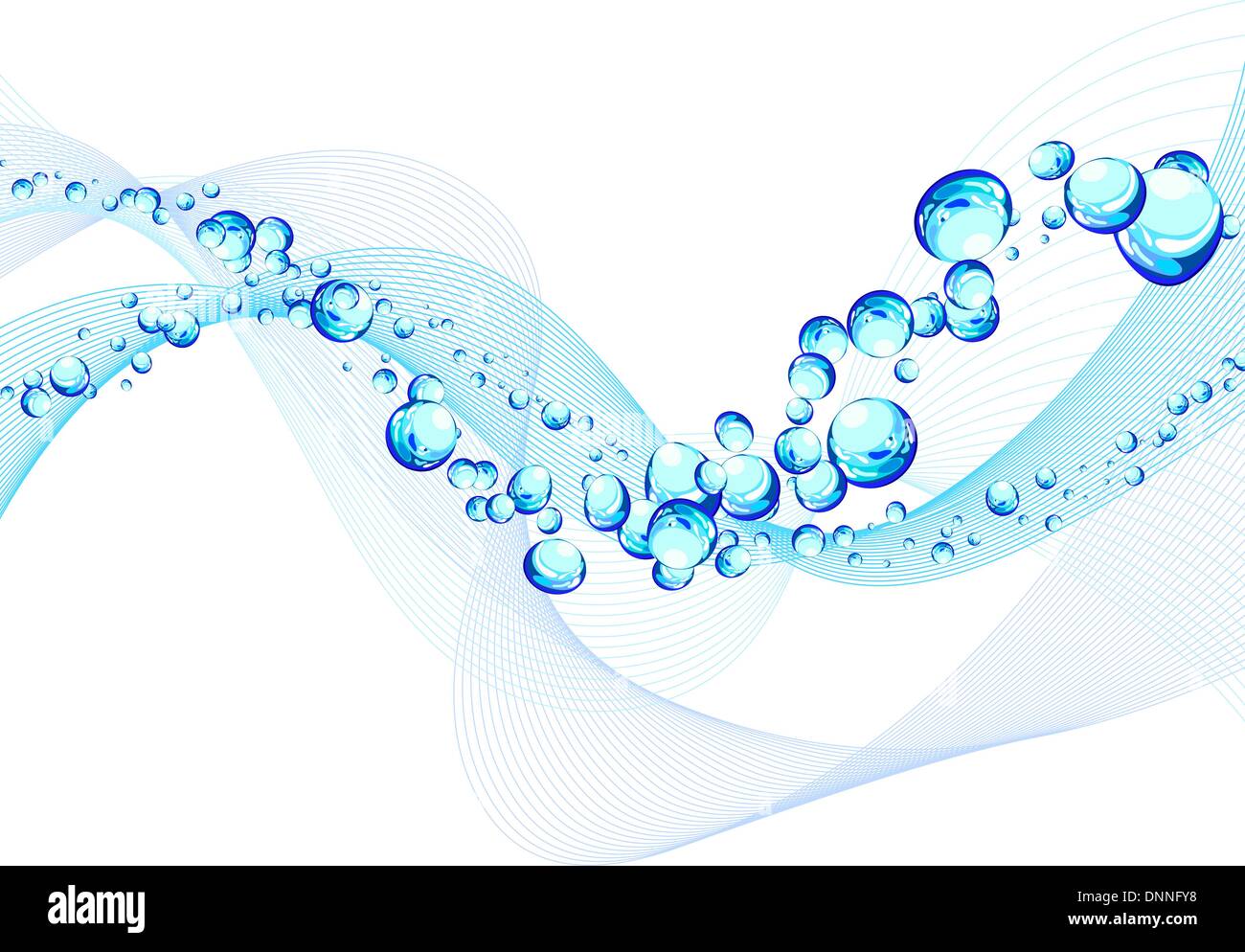 Abstract water vector background with bubbles of air Stock Vector Image ...